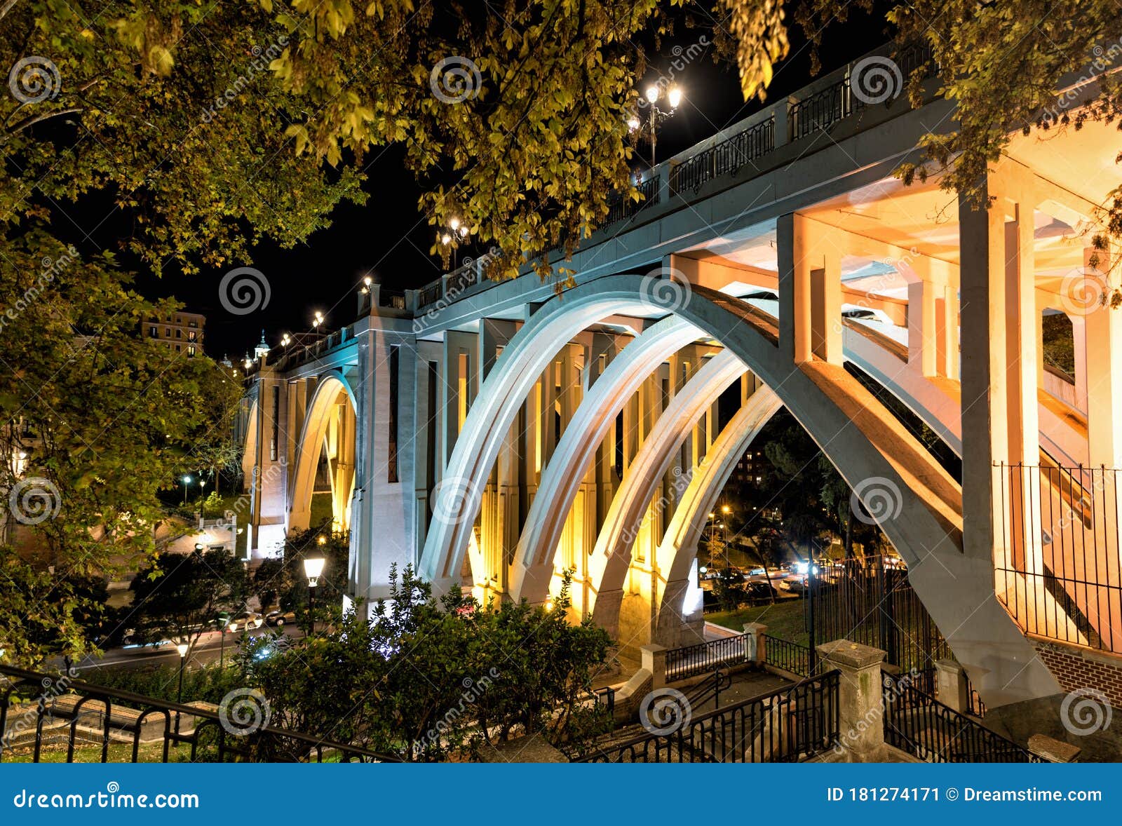 High Viaduct With Car Driving On It Stock Photography | CartoonDealer ...