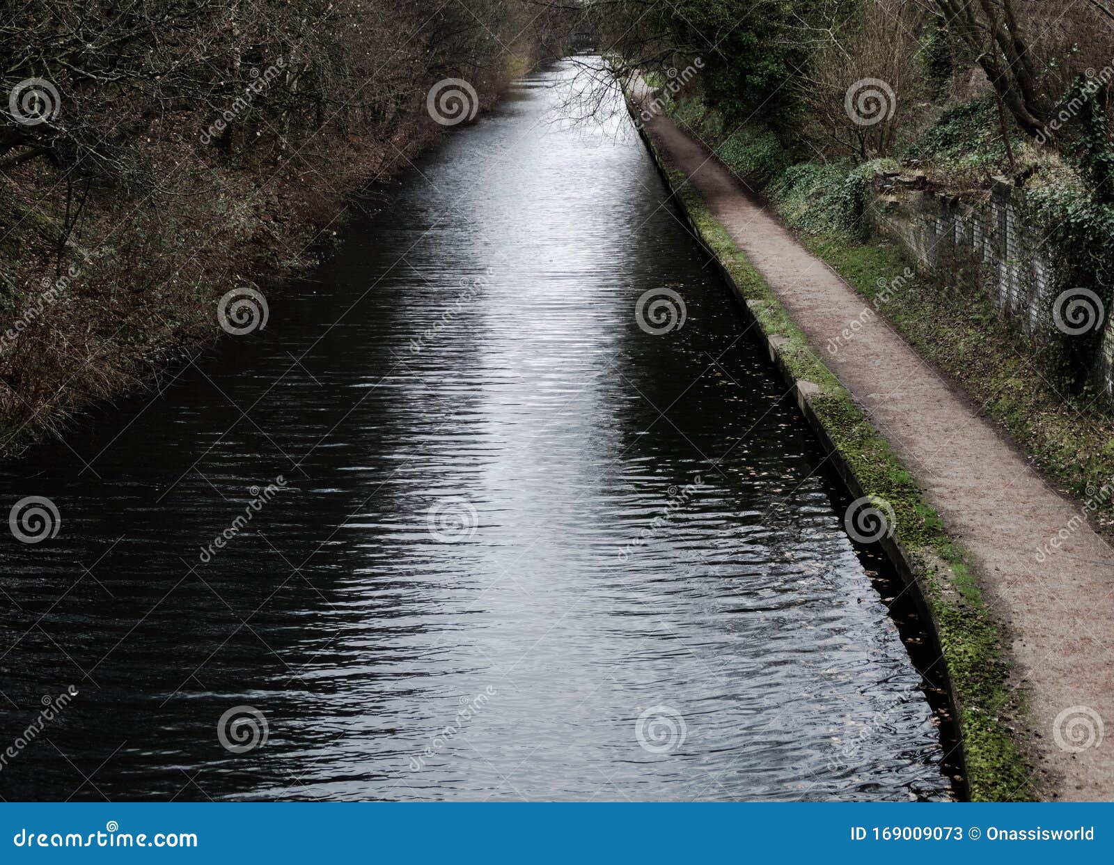 High View of a Canal stock image. Image of river, walks - 169009073