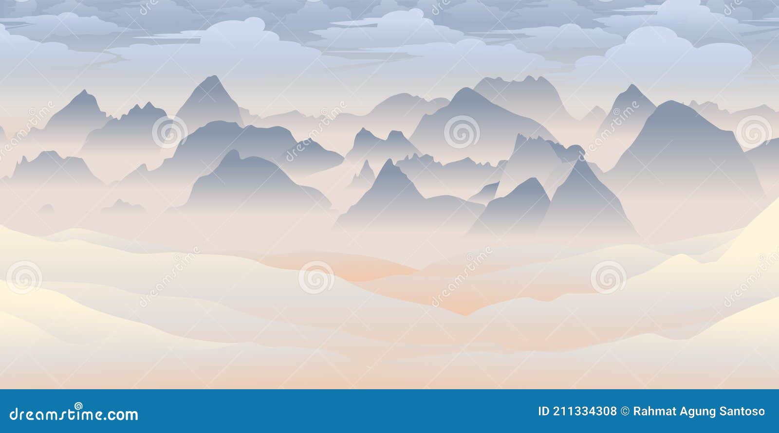 HIGH VIEW CHINESE CLOUD MOUNTAIN VECTOR Stock Vector - Illustration of ...