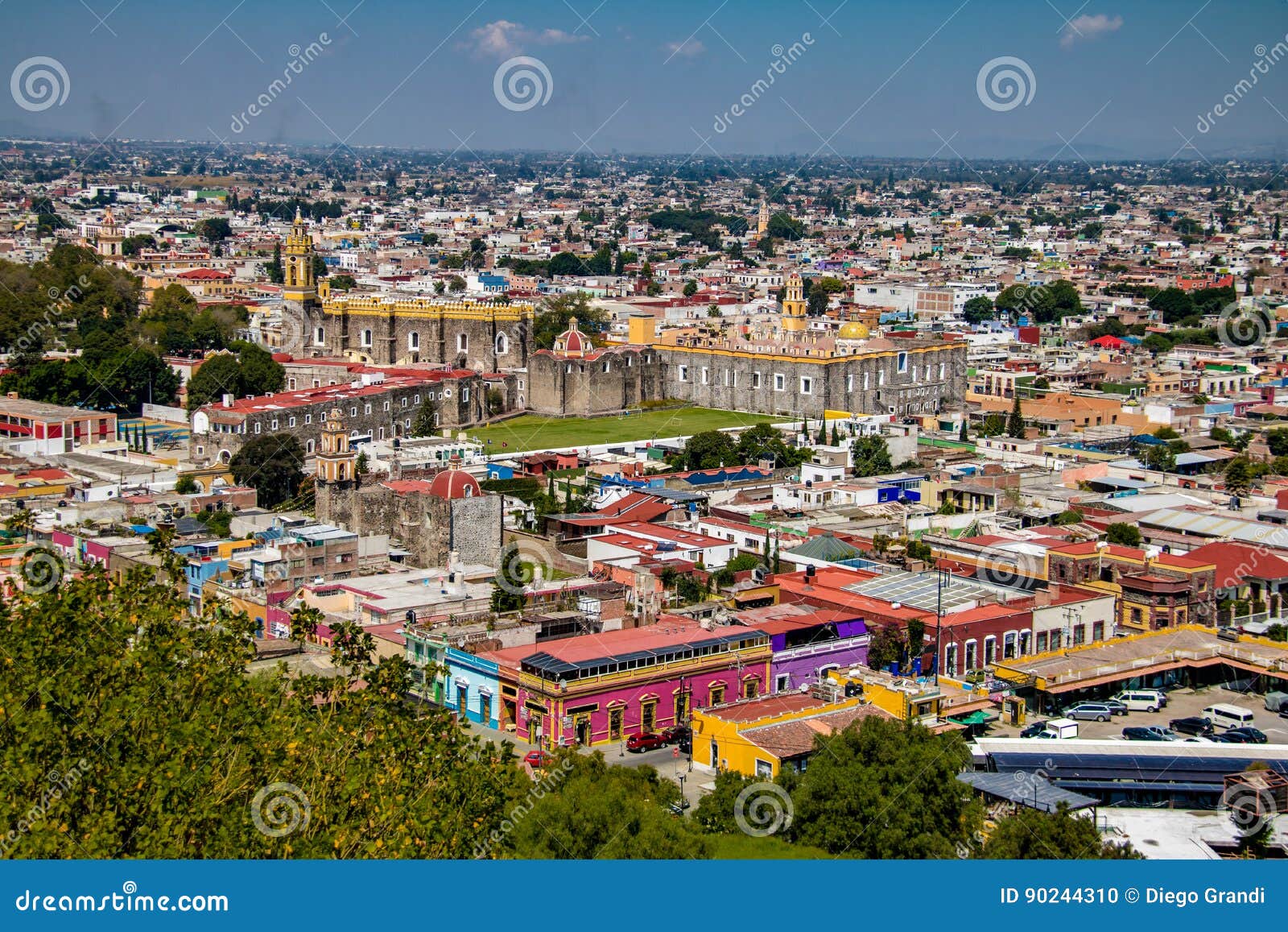 High View of Cholula City - Cholula, Puebla, Mexico Editorial Image ...