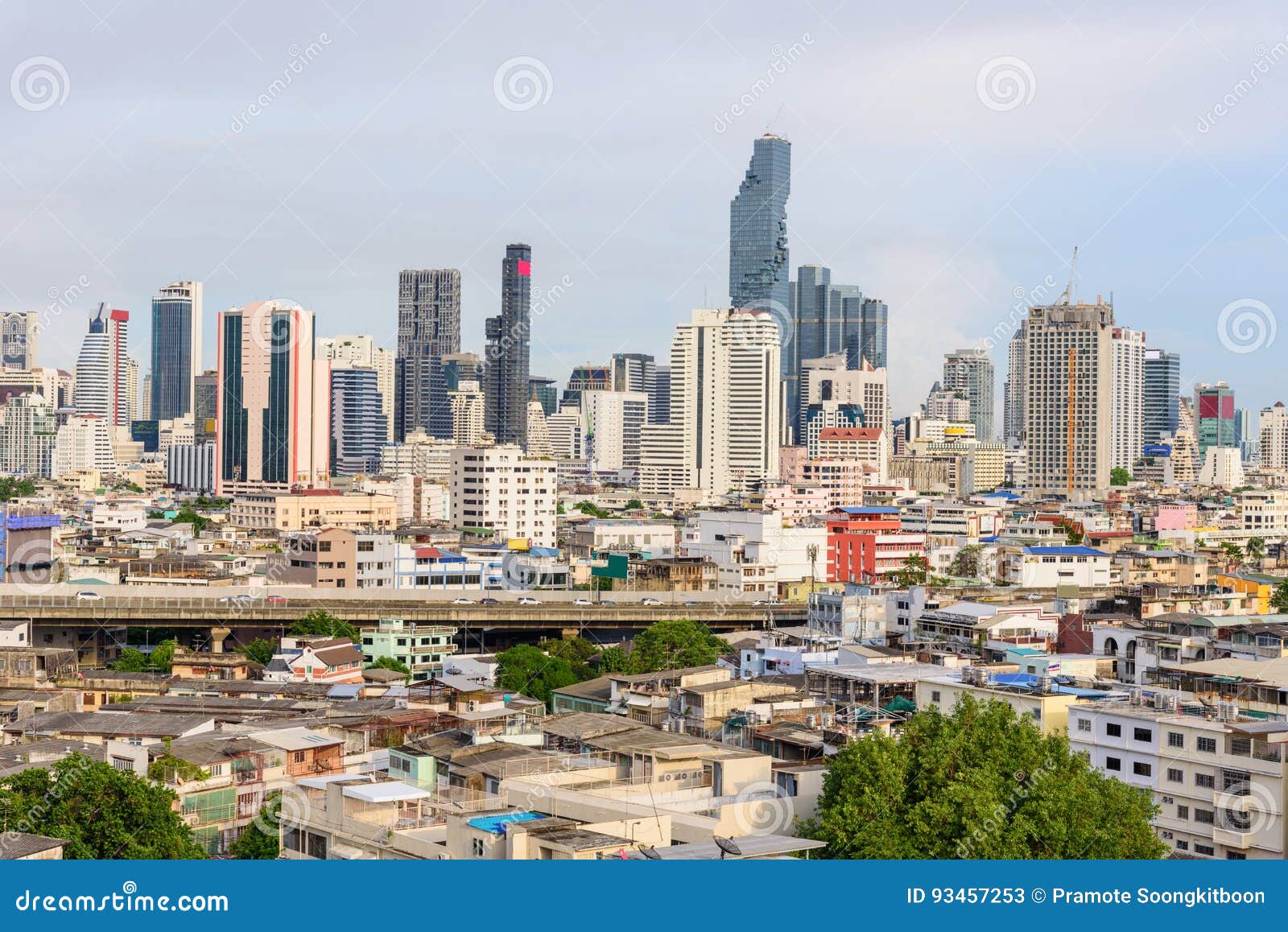 High view of city stock image. Image of panorama, times - 93457253