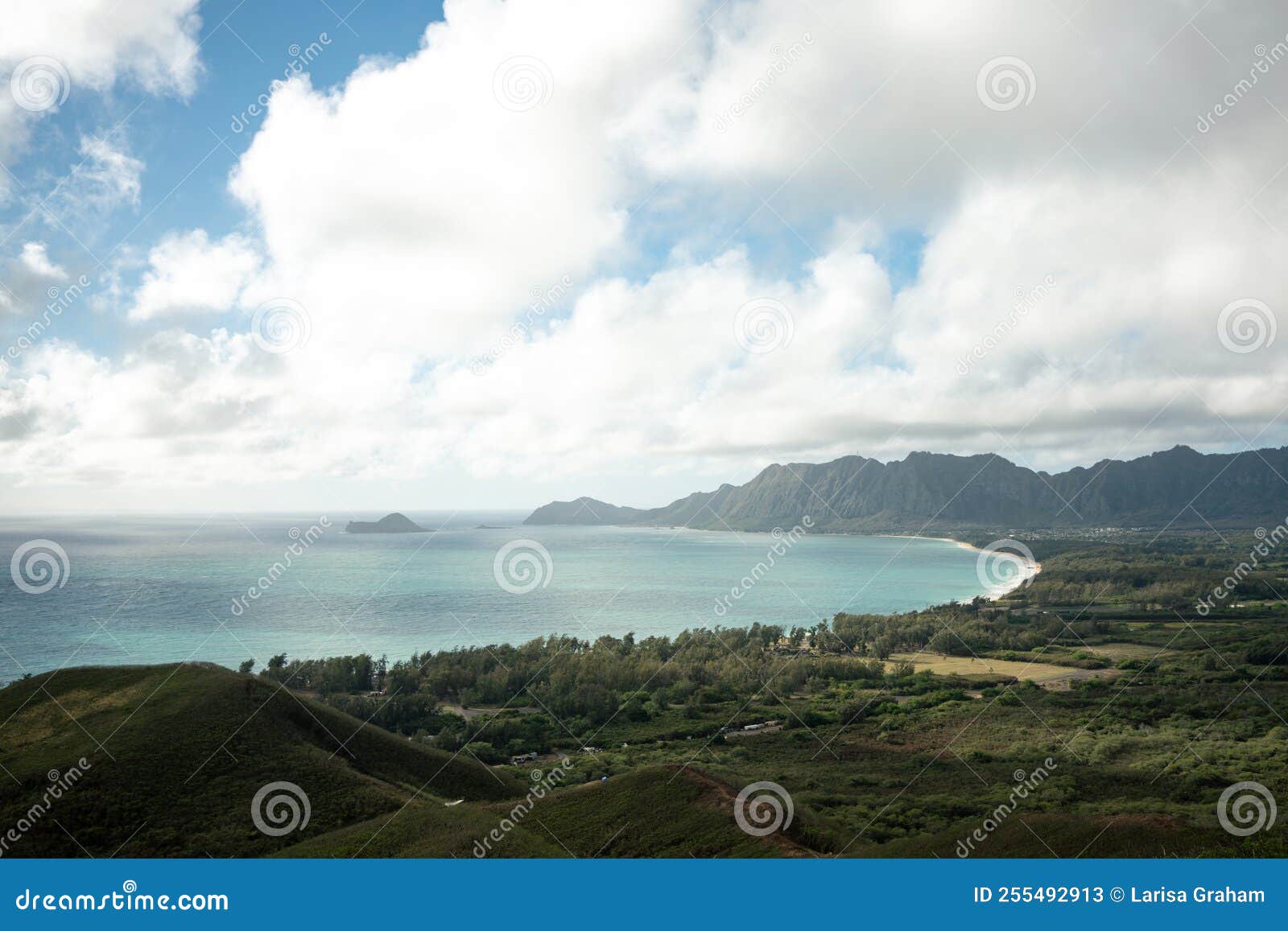 Ocean Beach and Mountain View Stock Image - Image of reservoir, hill ...