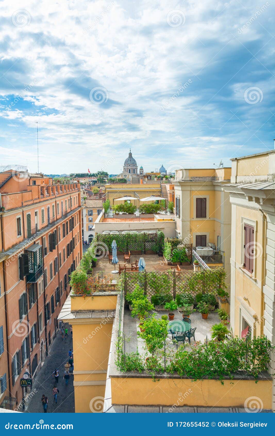 High View Over the Rooftops of Rome Editorial Photography - Image of ...
