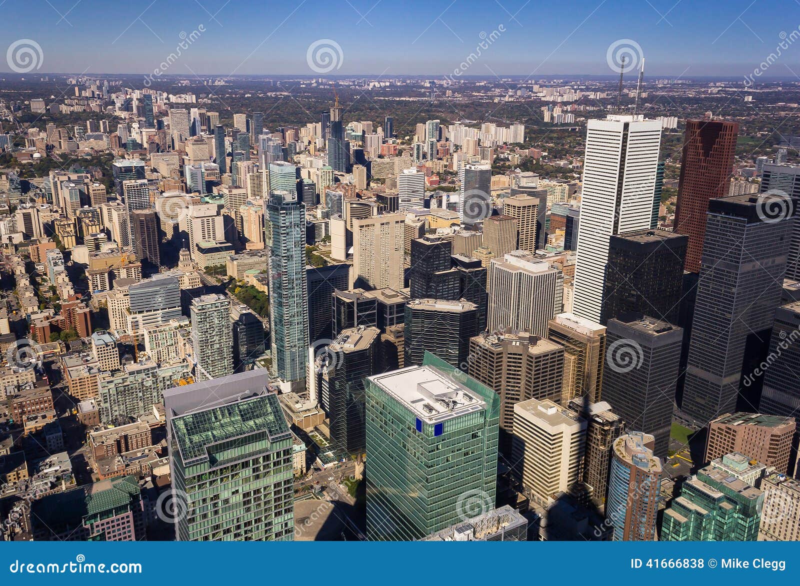 High View of Part of Downtown Toronto Stock Photo - Image of exterior ...