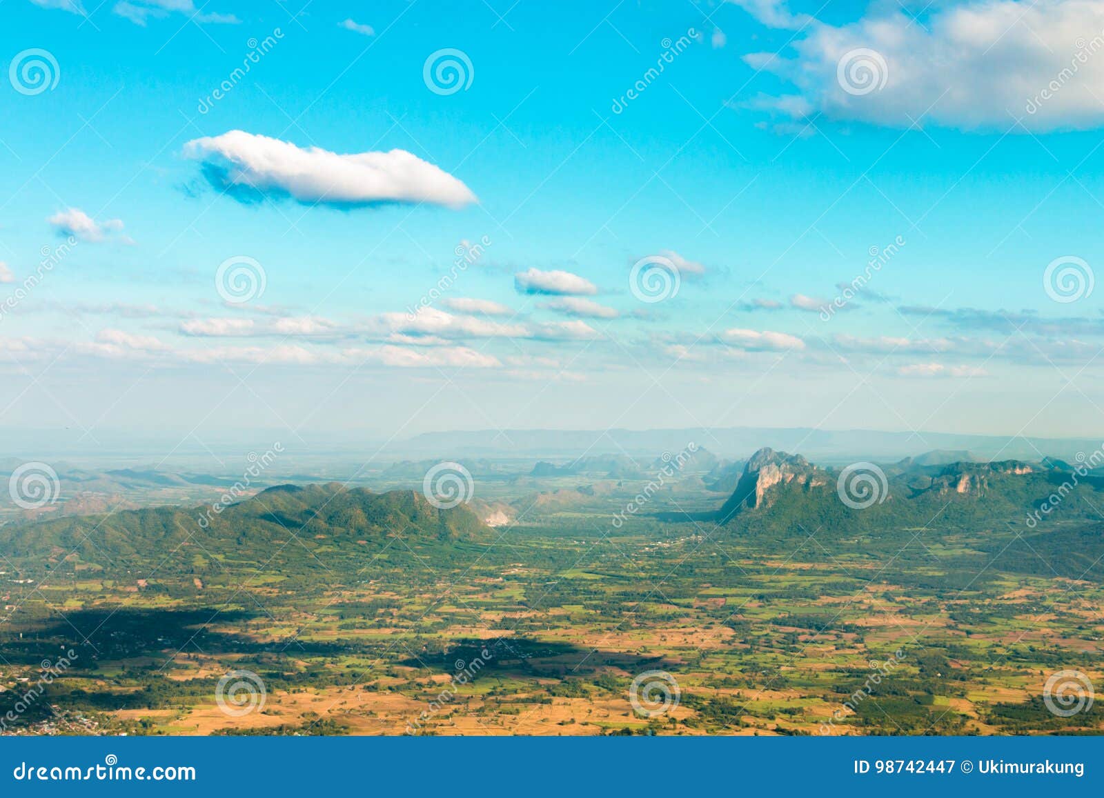 High View Point with Cloud Drop Shadow in the City Stock Image - Image ...