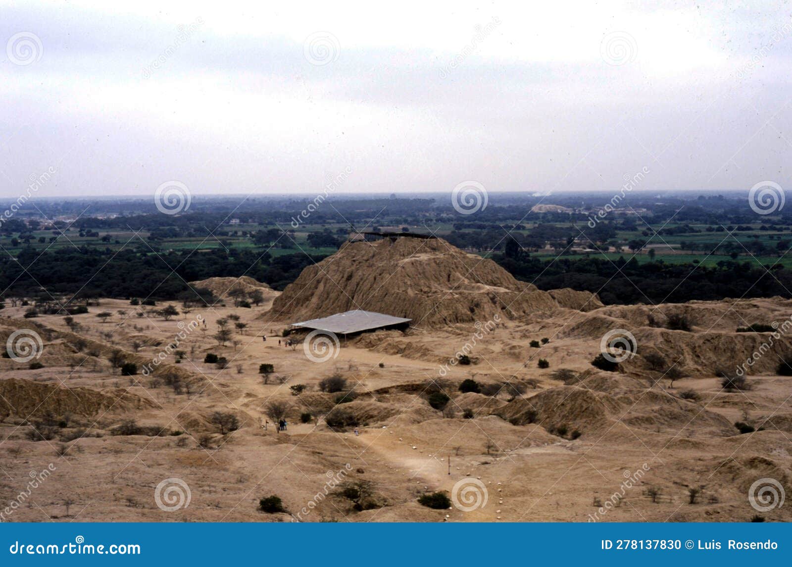 High View of the Pyramids of Tucume in Lambayeque - PERU Stock Photo ...