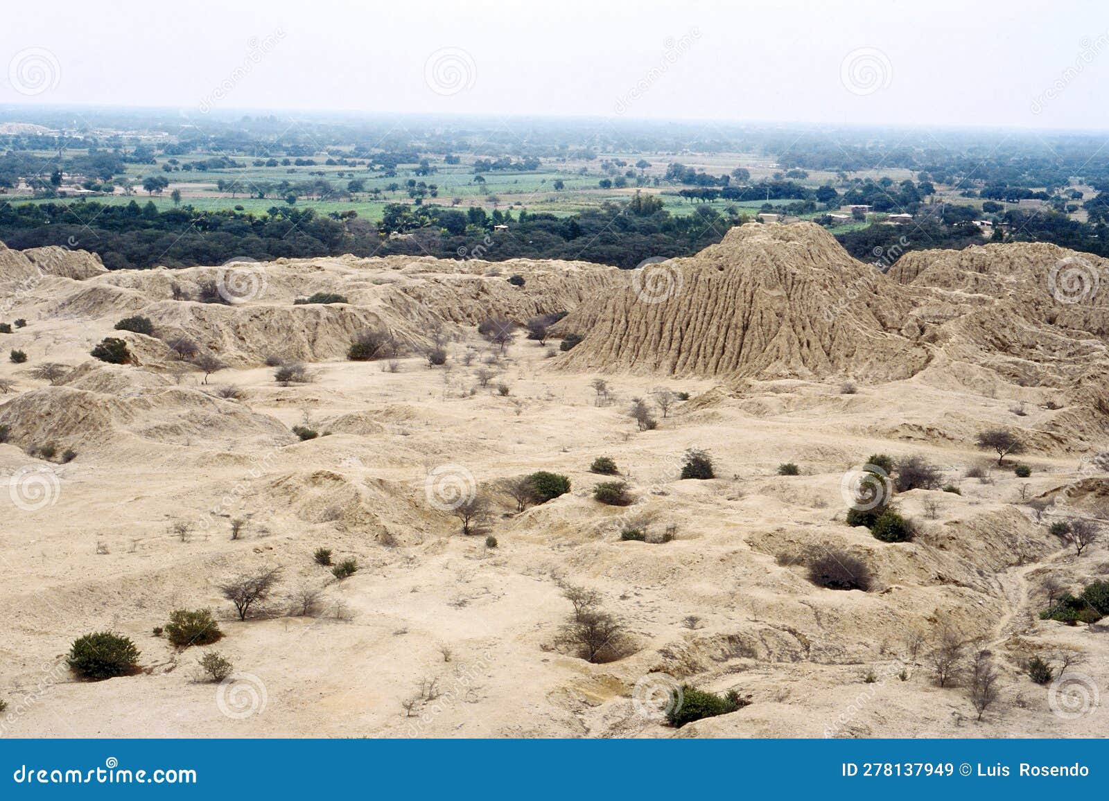 High View of the Pyramids of Tucume in Lambayeque - PERU Stock Image ...