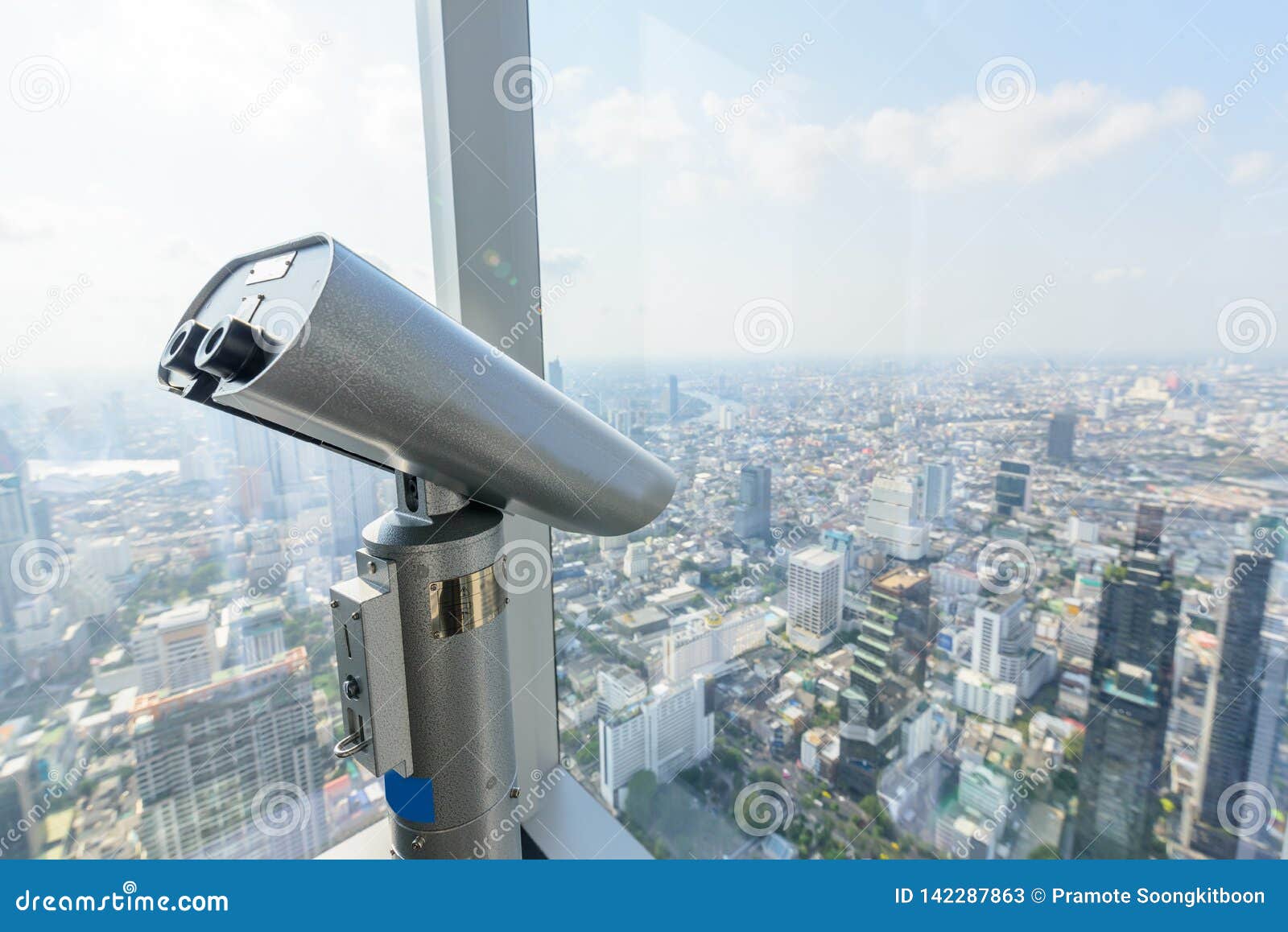 High view scope stock image. Image of tourist, binocular - 142287863