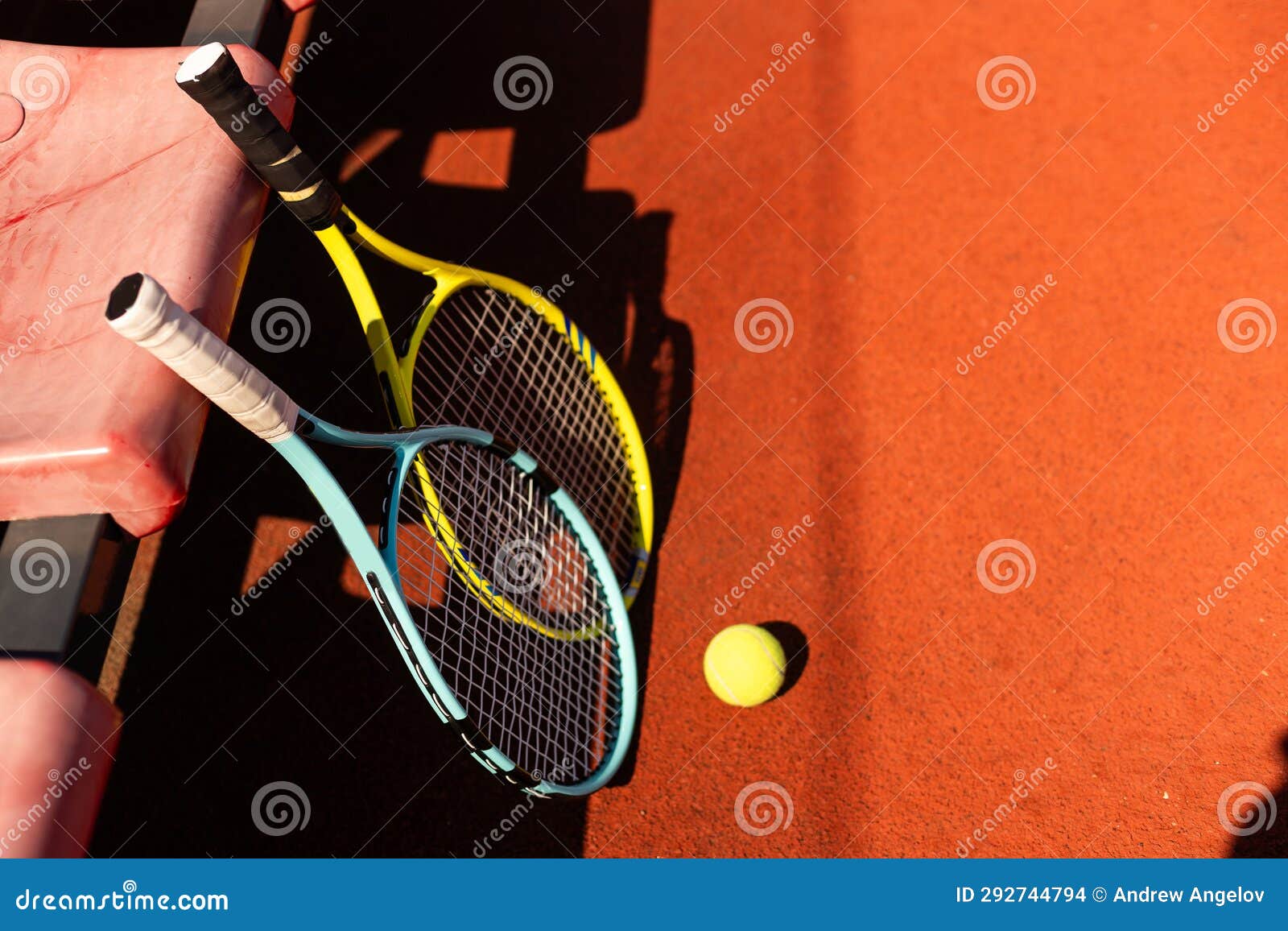 High View Tennis Ball with Racket Stock Photo - Image of hitting ...