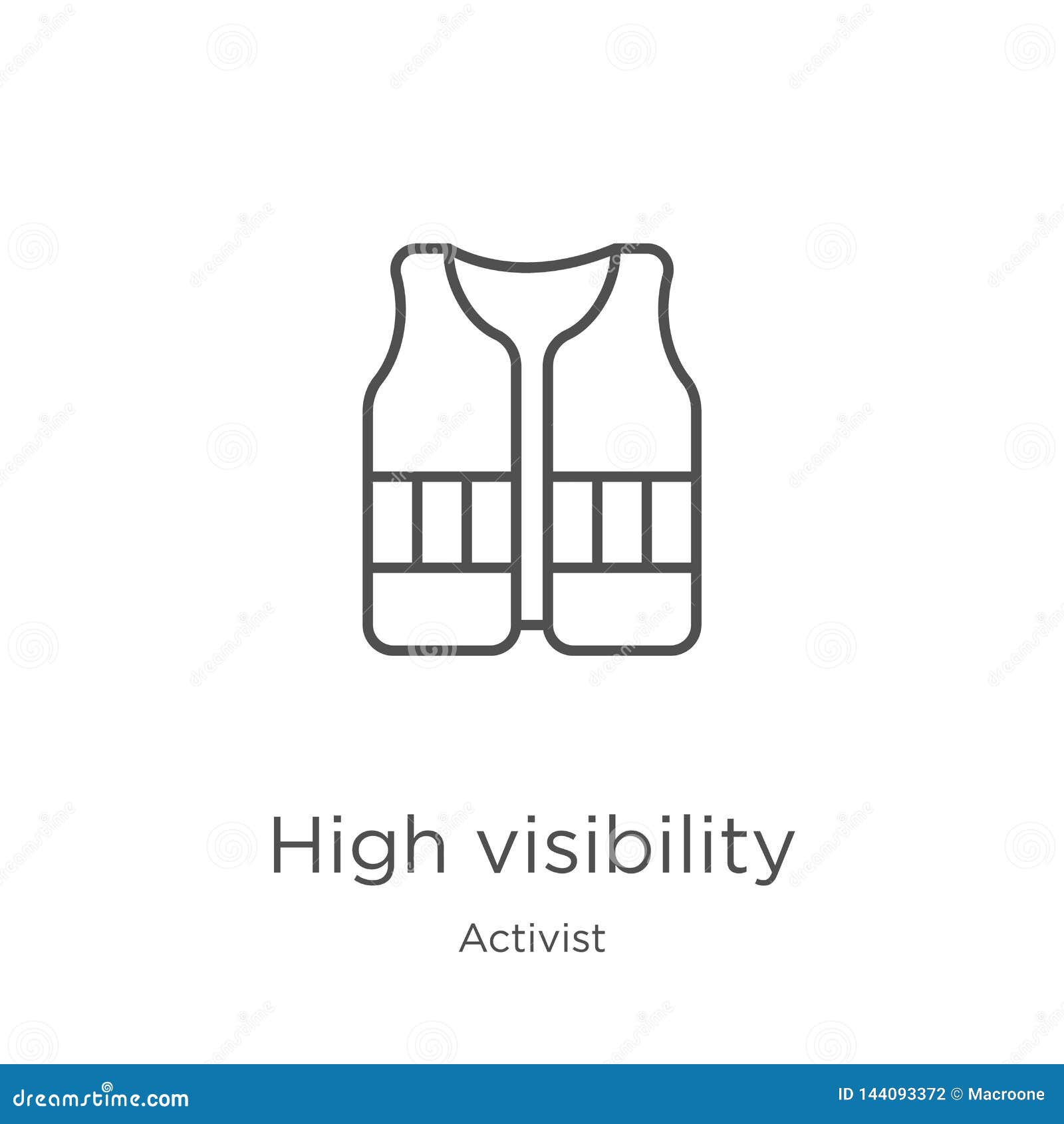 High Visibility Icon Vector From Activist Collection Thin Line High