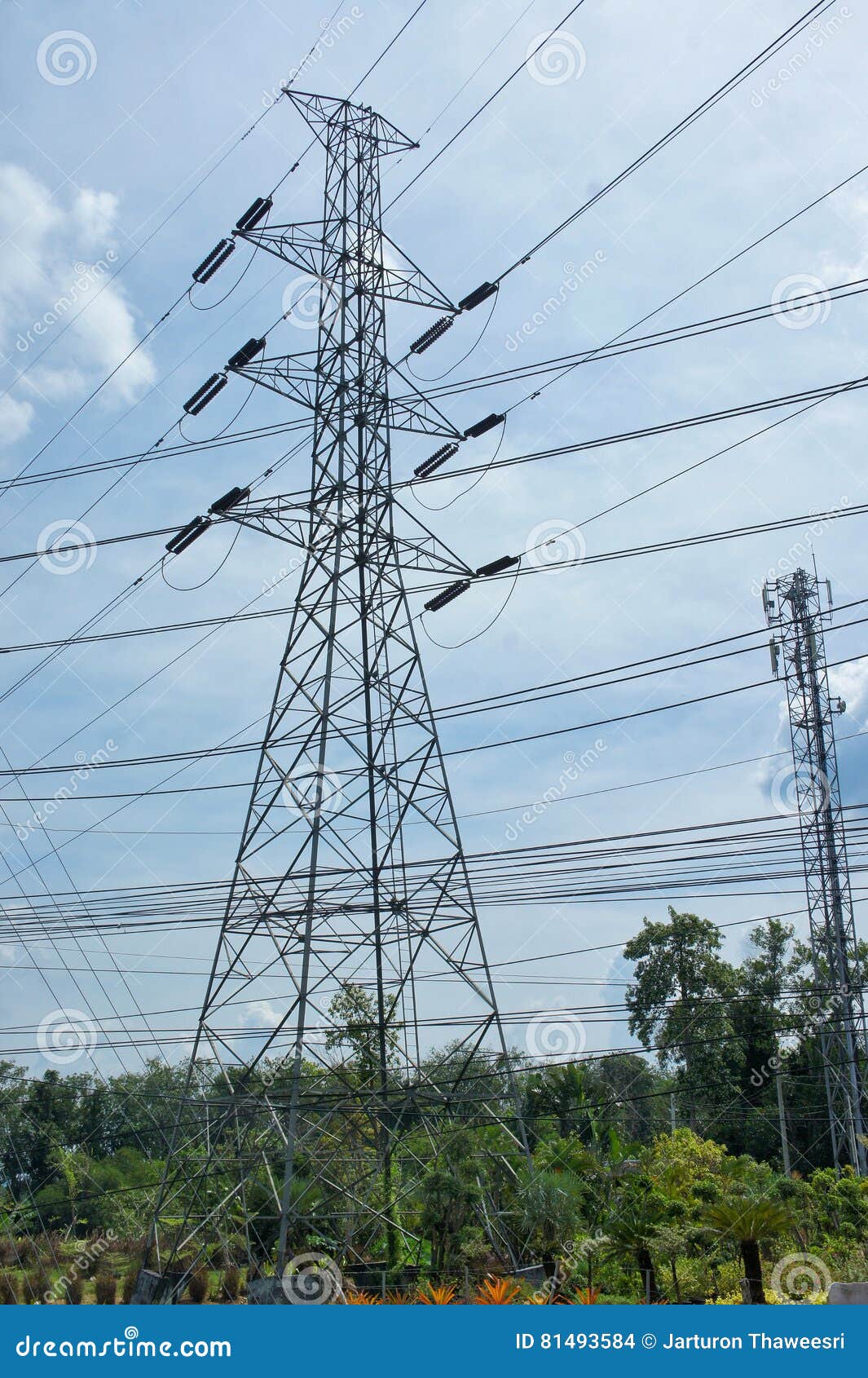 High volta pole stock photo. Image of technology, power - 81493584