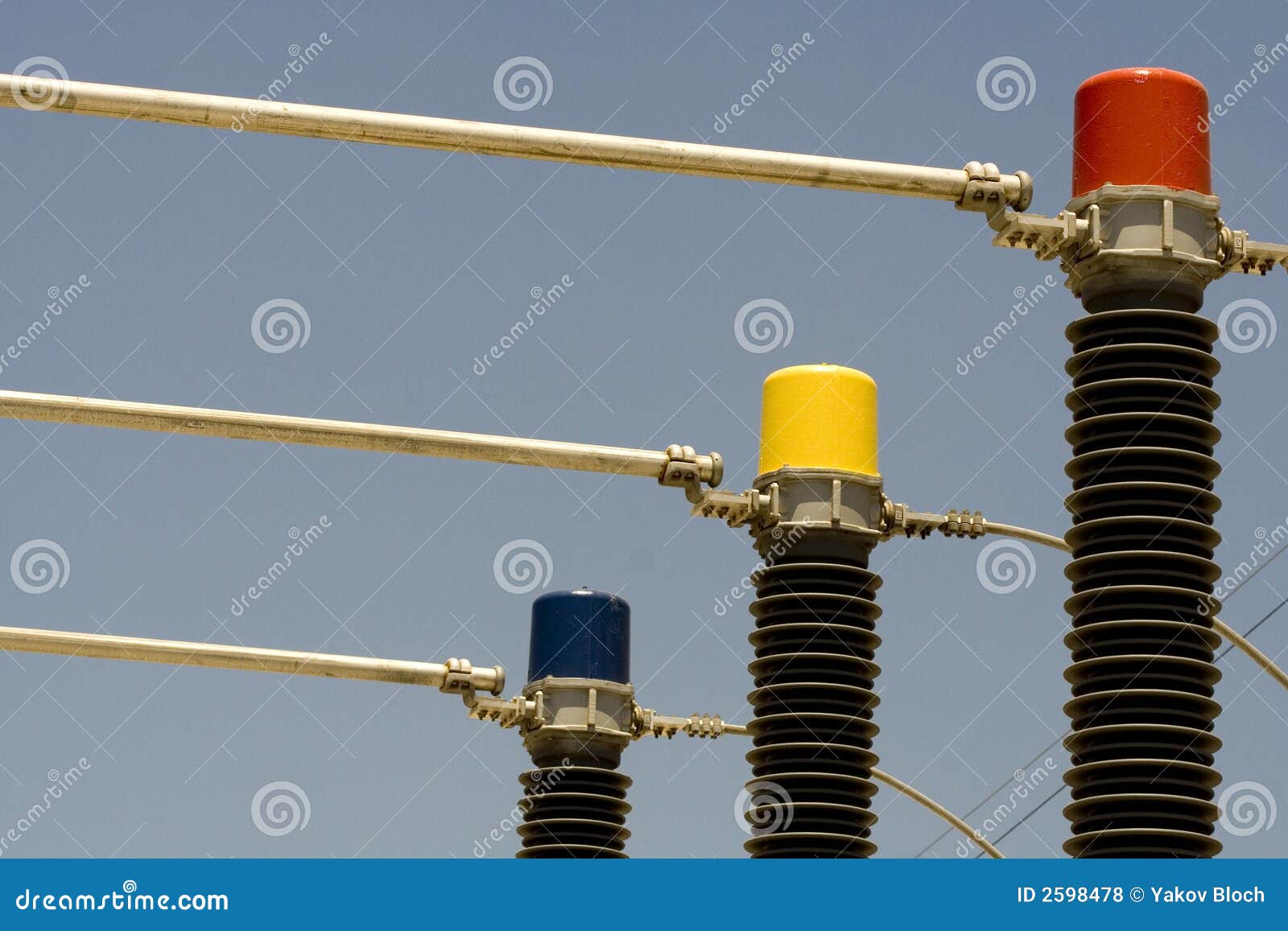 High Voltage stock photo. Image of yellow, isolator, voltage - 2598478