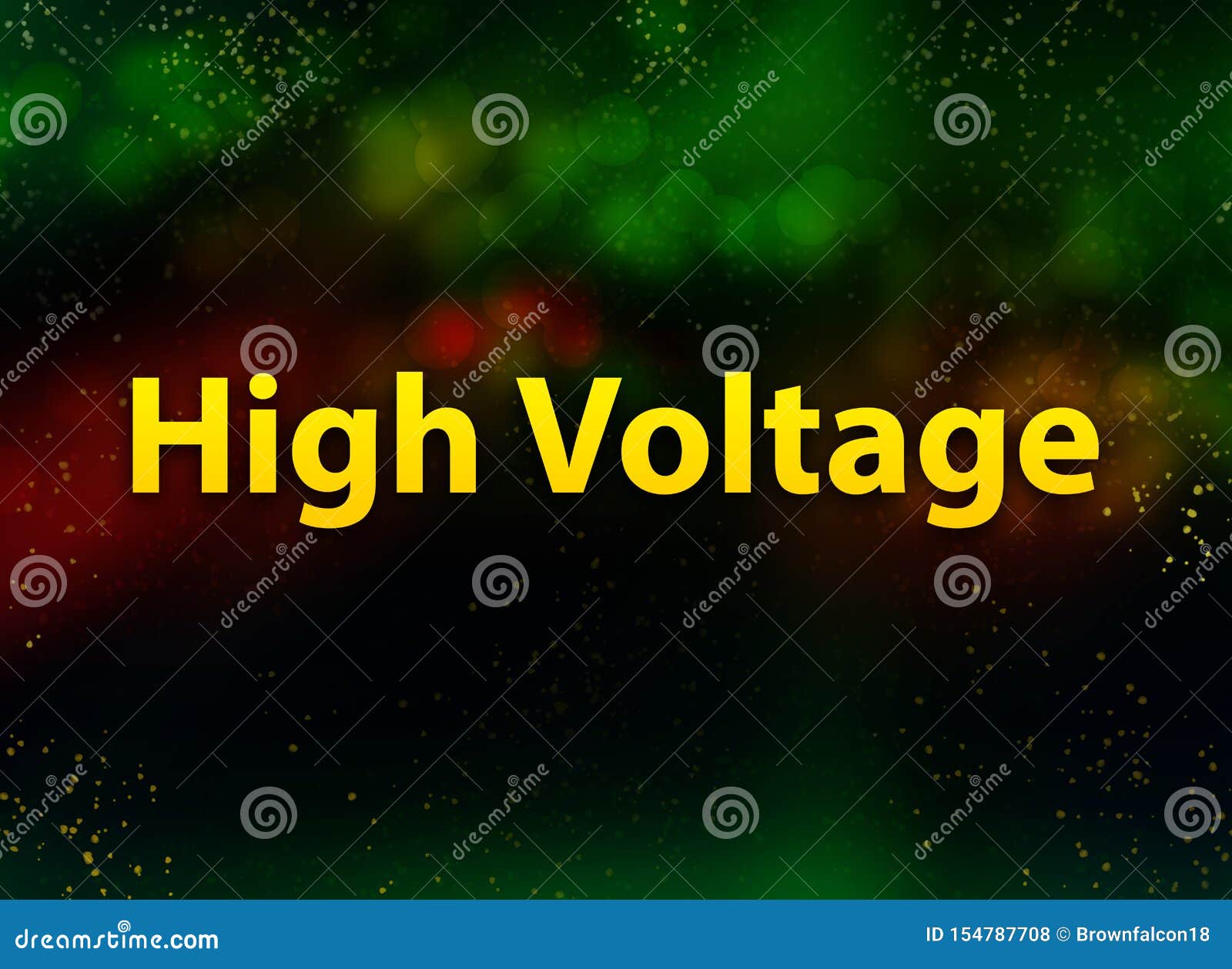 High Voltage Abstract Bokeh Dark Background Stock Illustration ...
