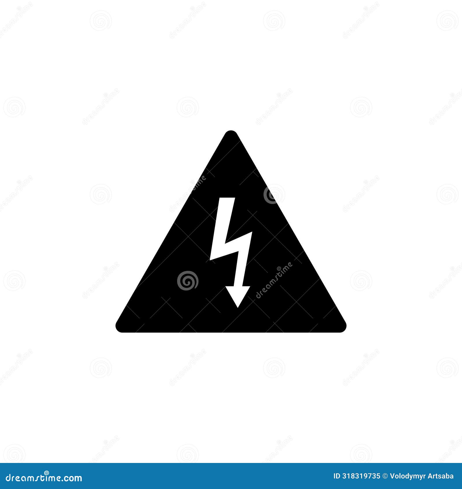 High Voltage Attention, Electric Danger Flat Vector Icon Stock Vector ...