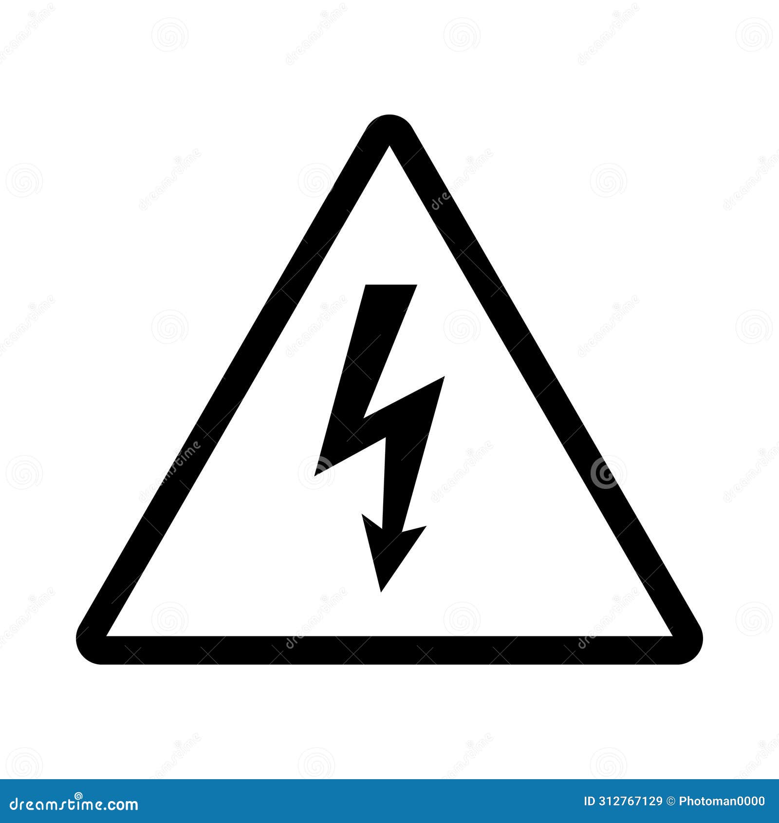High Voltage Attention Sticker Stock Vector - Illustration of security ...