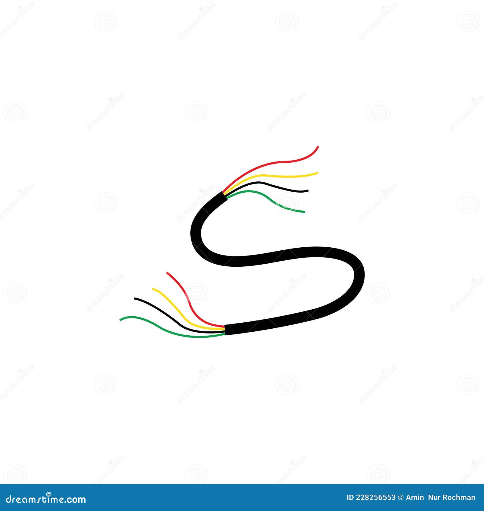 High Voltage Cable Logo Vector Template Illustration Design Stock ...