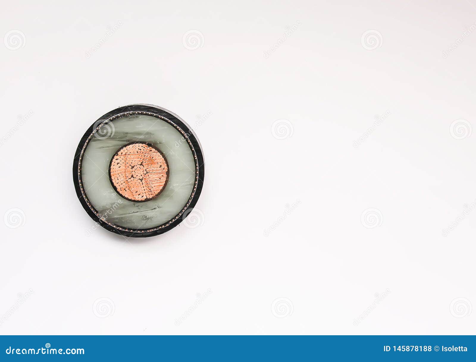 High Voltage Cable Round Large Slice Stock Photo - Image of modern ...