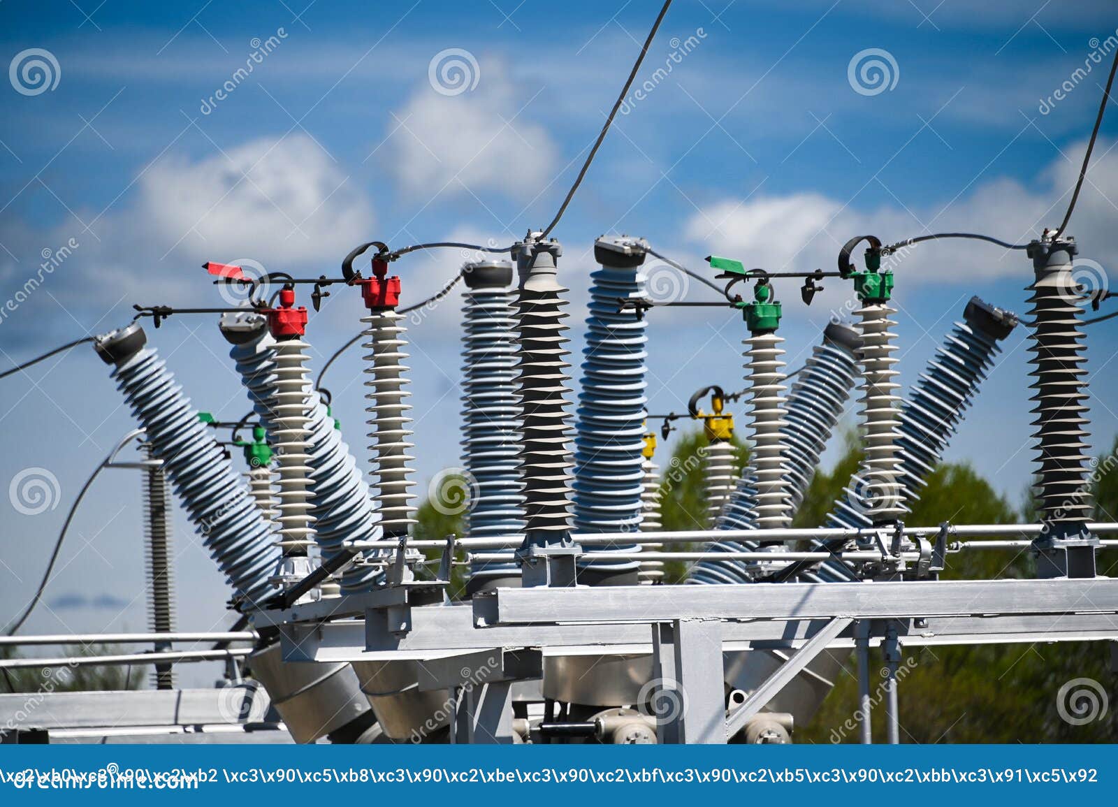 High Voltage Ceramic Insulators on a Transformer Stock Photo - Image of ...