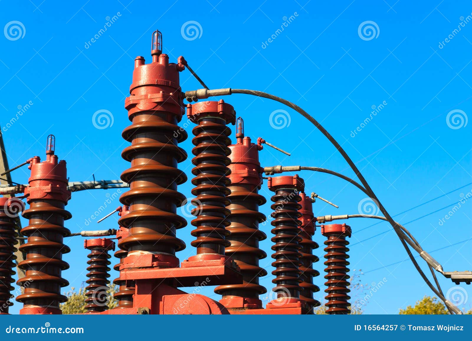 High Voltage Circuit Breaker Stock Image - Image of insulators ...