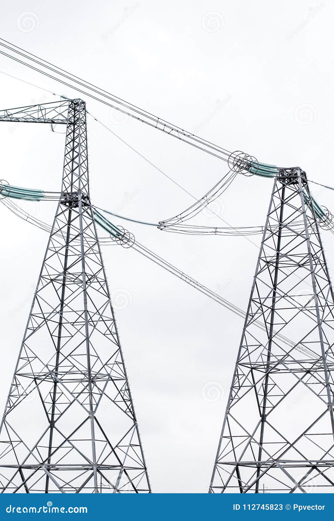 High-voltage column stock image. Image of electric, industry - 112745823