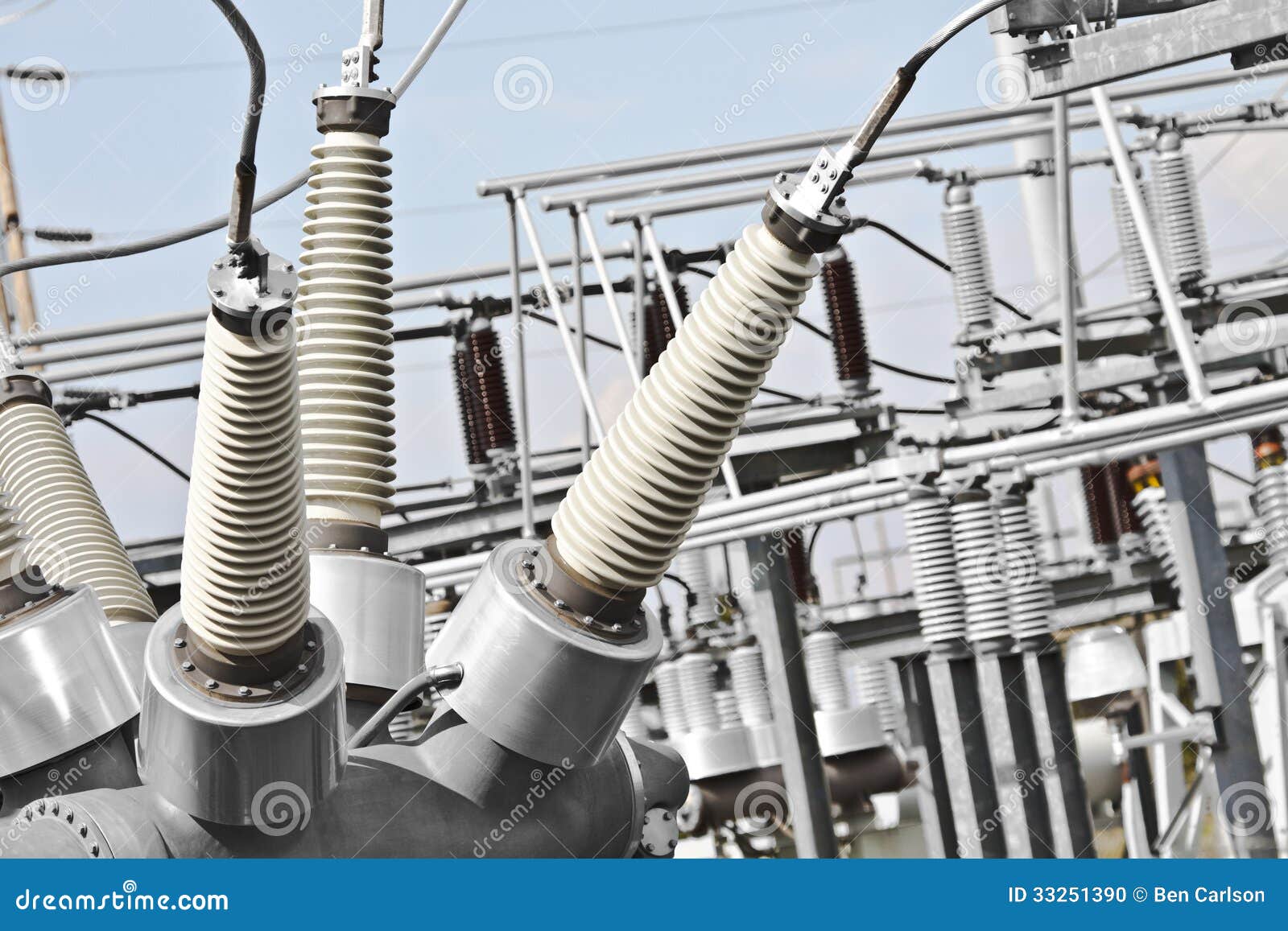 High Voltage Connections Tilt Stock Photo - Image of abstract ...