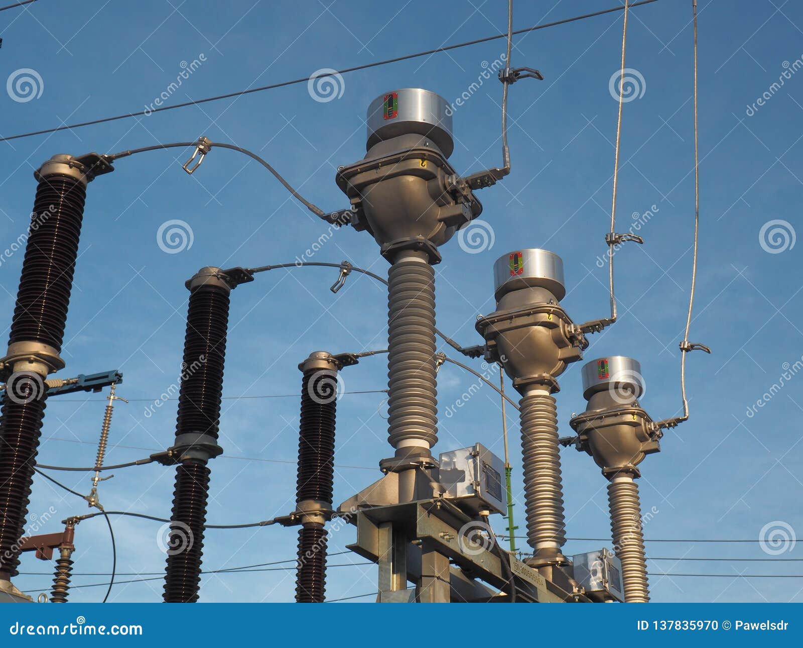 Current Transformers And Voltage Stabilizers. To Transmit A Signal Of ...
