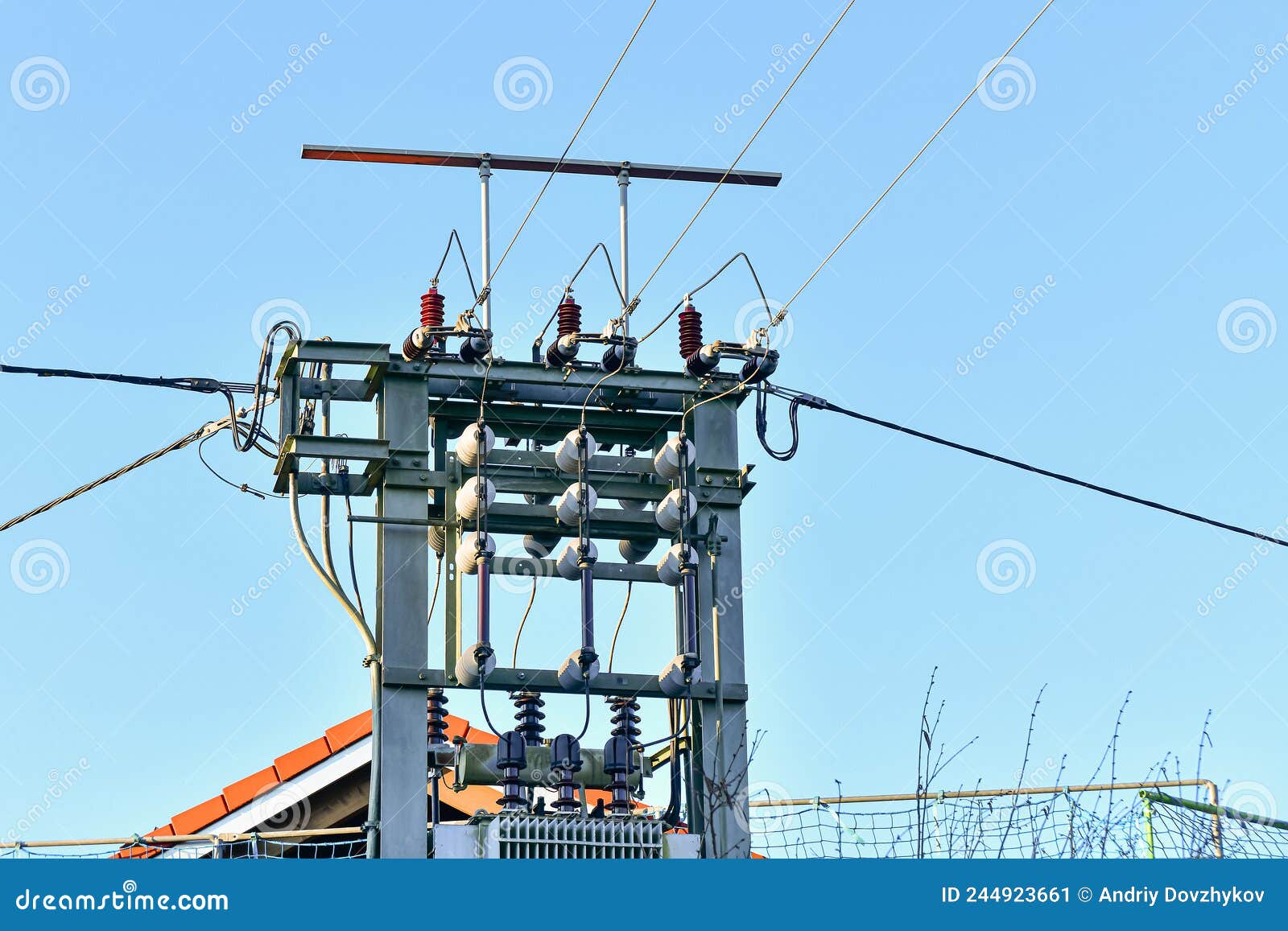 High-voltage Distribution Transformer of Power Lines, Devices and ...
