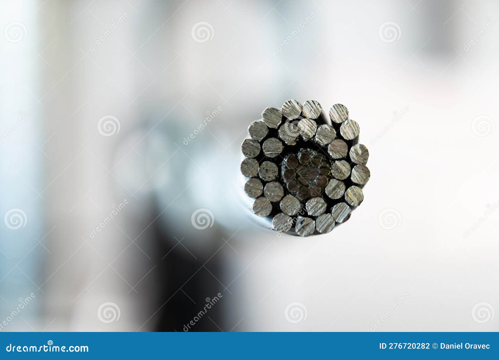 High Voltage Electric Cable Cross Section Stock Photo - Image of steel ...