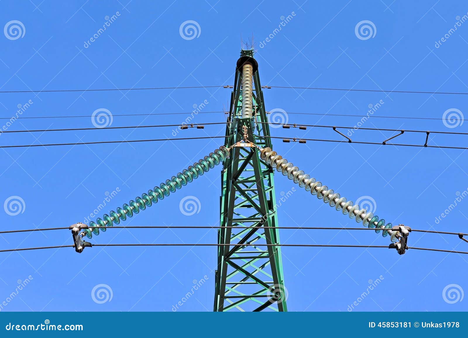 High voltage electric line stock image. Image of energy - 45853181