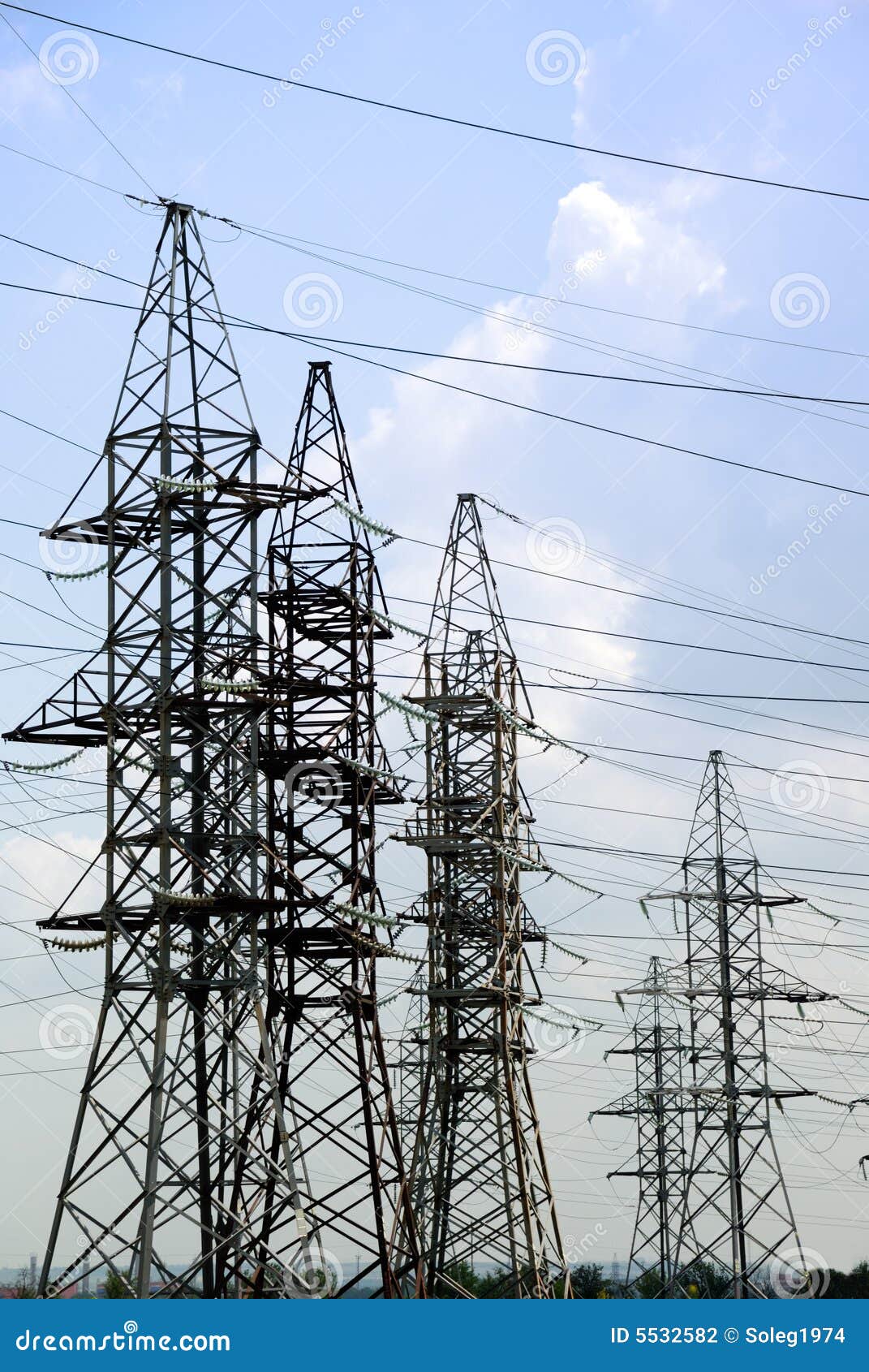 High-voltage Electric Lines Stock Photo - Image of power, generator ...