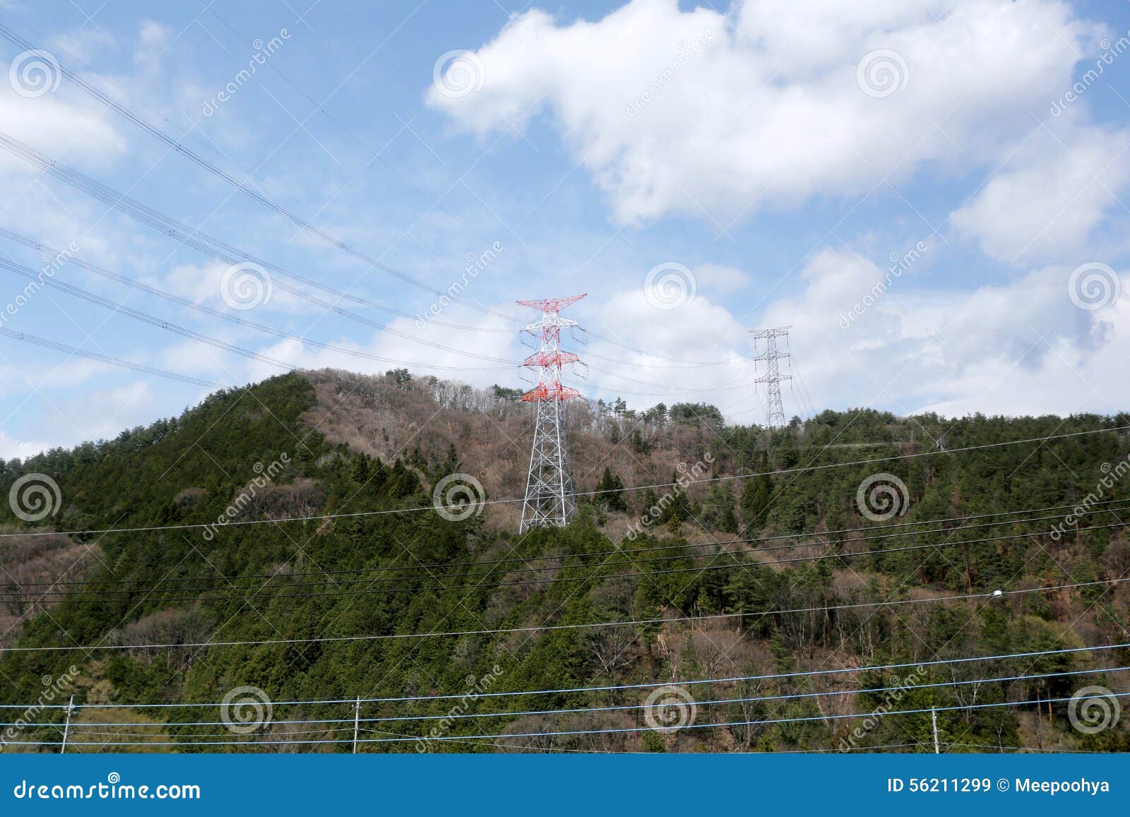 High Voltage Electric Pole. Stock Image - Image of voltage, pole: 56211299