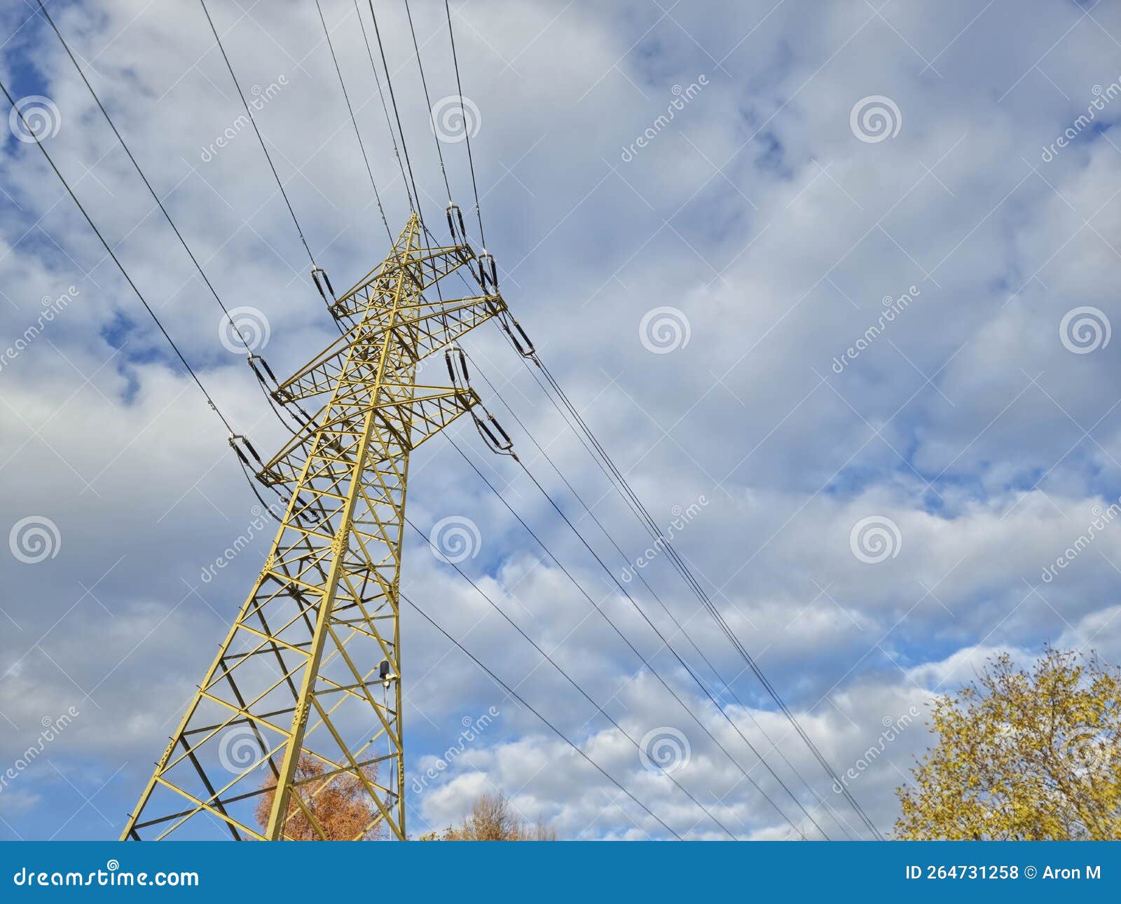 High Voltage Electric Pole and Power Lines, High Voltage Electric ...
