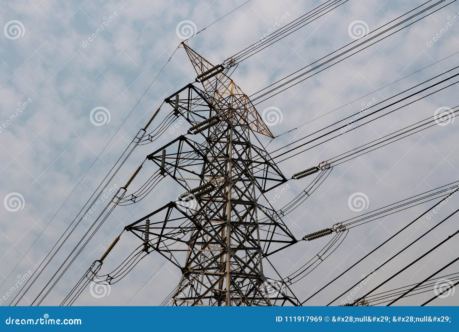 High voltage electric post stock image. Image of electric - 111917969