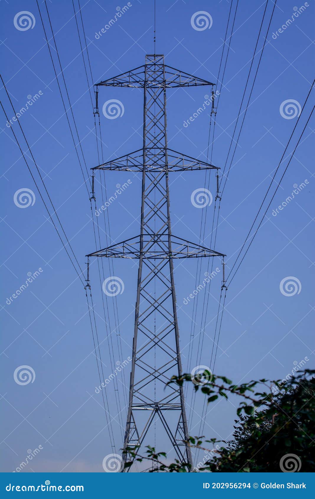 High Voltage Electric Post Power-plant Transformer Station Power Pylon ...