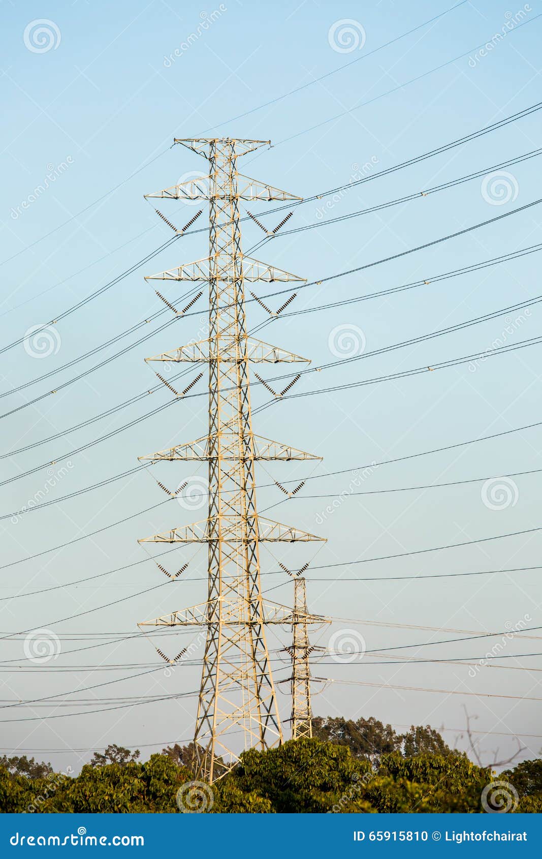 High voltage electric post stock photo. Image of blue - 65915810