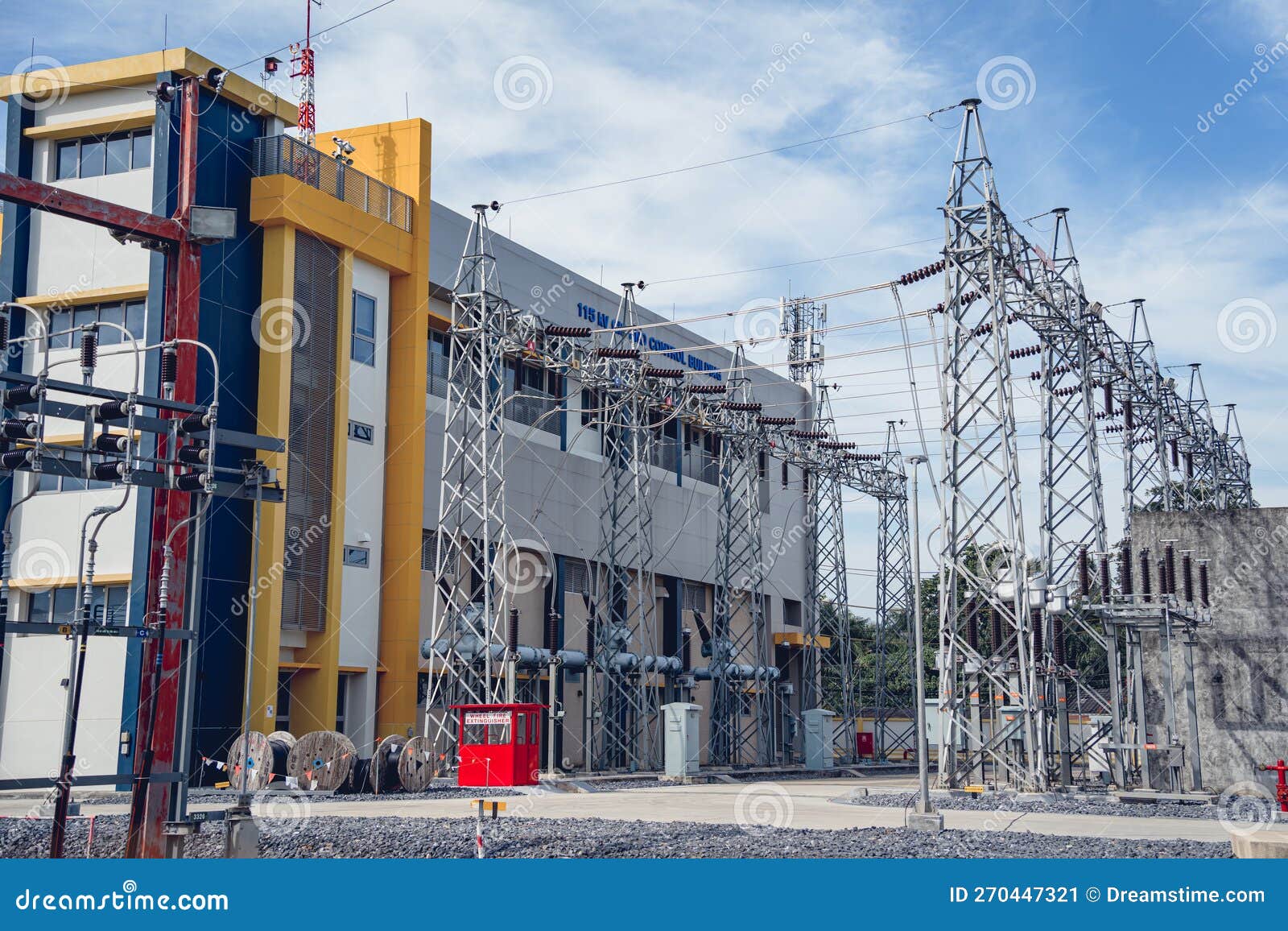 High Voltage Electric Power Plant Current Distribution Substation Stock ...