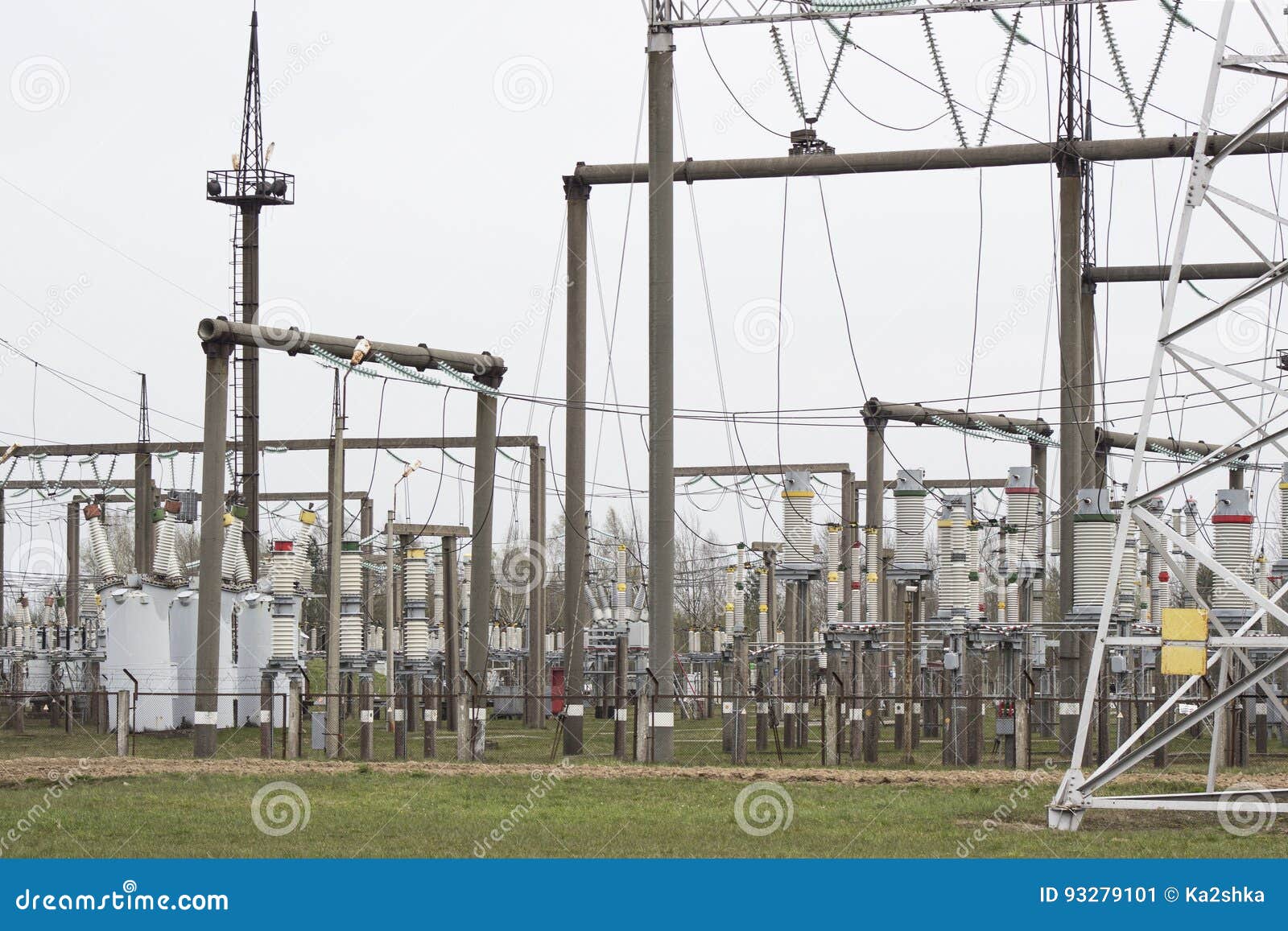 High Voltage Electric Power Production and Electrical Substation Stock ...