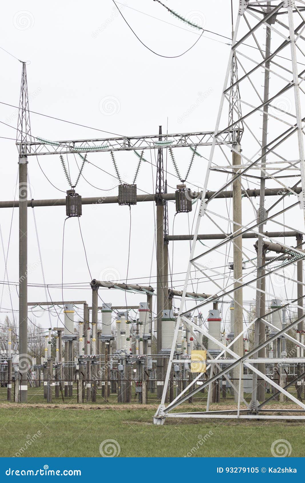 High Voltage Electric Power Production and Electrical Substation Stock ...