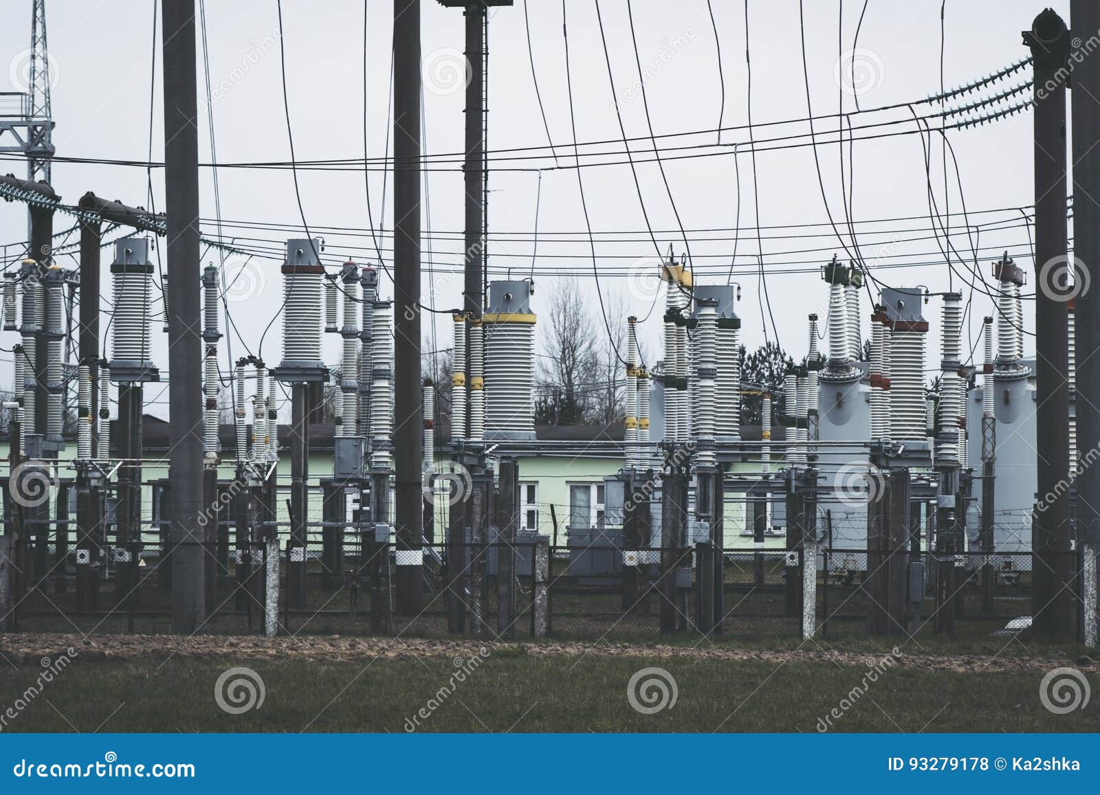 High Voltage Electric Power Production and Electrical Substation Stock ...