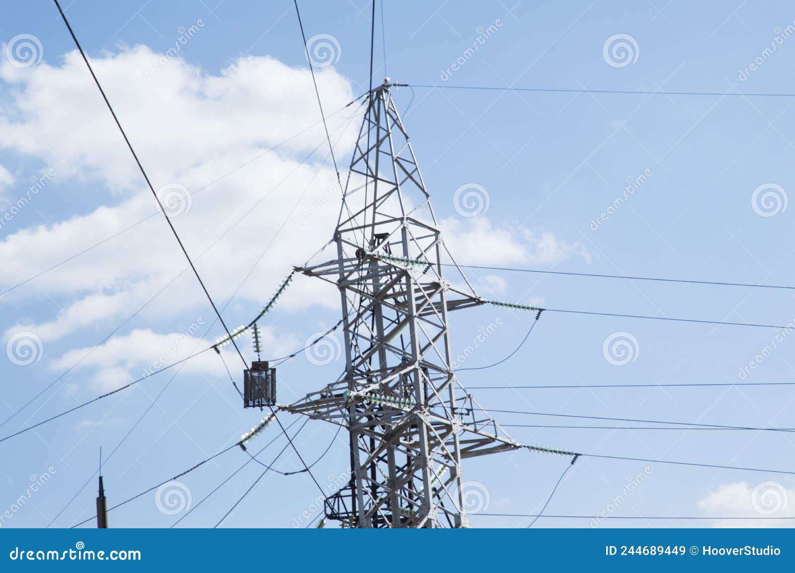 High-voltage Electric Power Transmission Line Stock Image - Image of ...