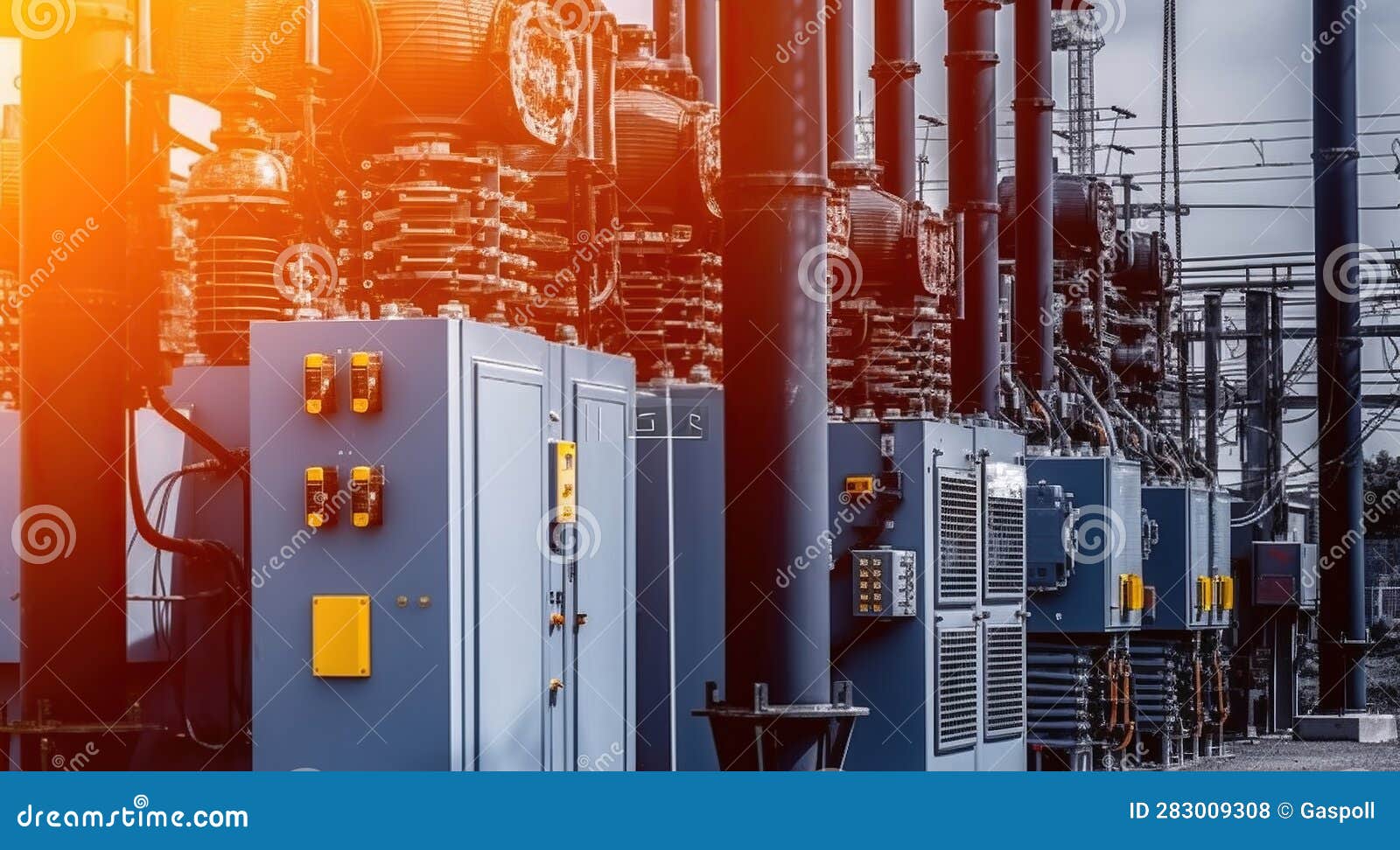 Electrical Infrastructure Isometric Flowchart Vector Illustration ...