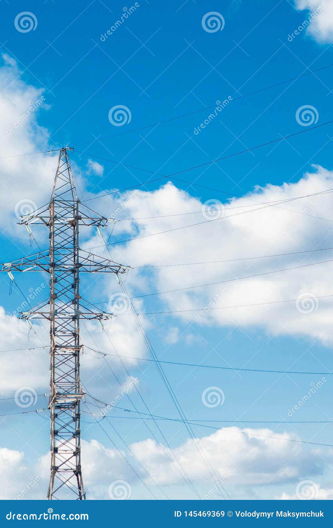 High Voltage Electric Tower. High Voltage Post or High Voltage Tower ...