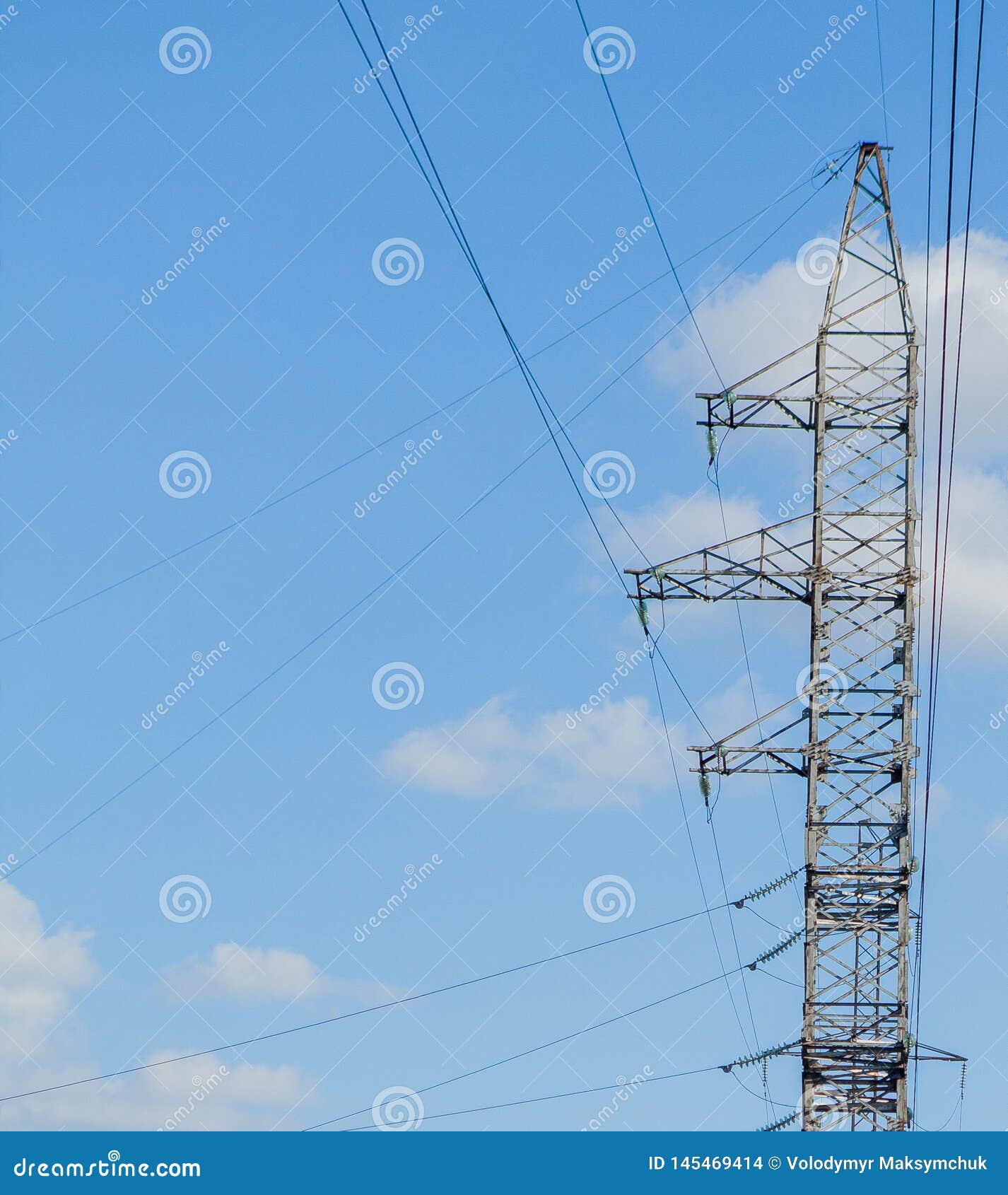 High Voltage Electric Tower. High Voltage Post Or High Voltage Tower ...