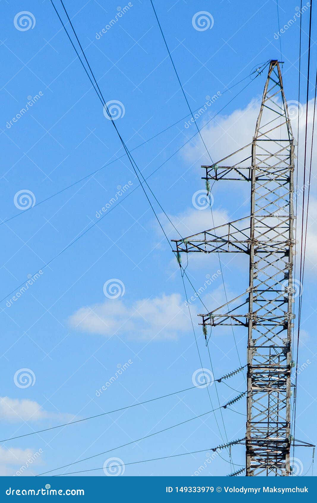 High Voltage Electric Tower. High Voltage Post or High Voltage Tower ...