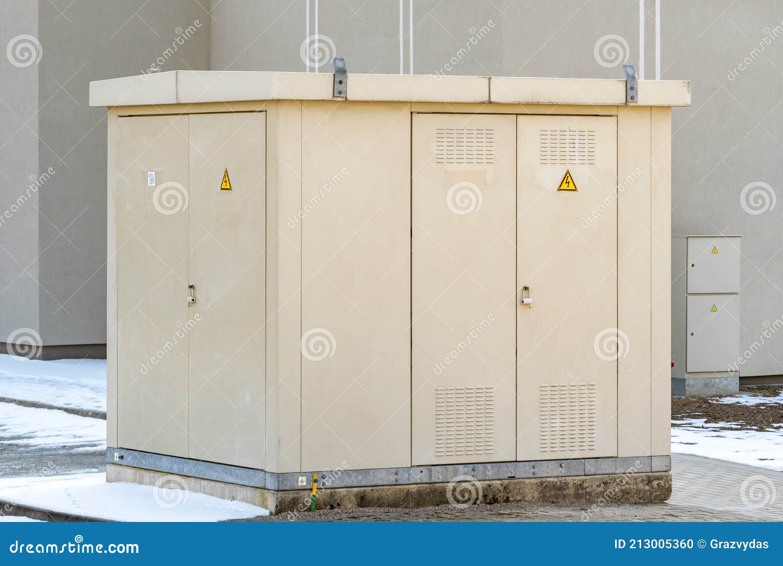 High Voltage Electrical Boxes Stock Photo - Image of front, cabinet ...