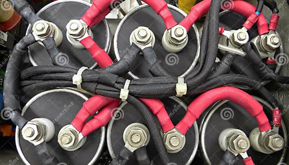 High Voltage Electrical Connections Stock Image - Image of capacitor ...