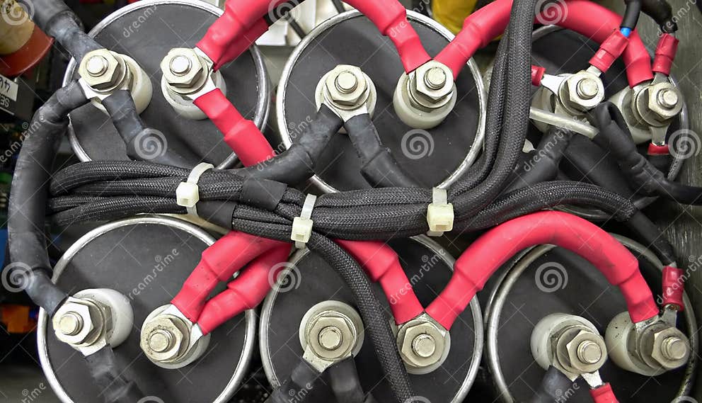 High Voltage Electrical Connections Stock Image - Image of capacitor ...