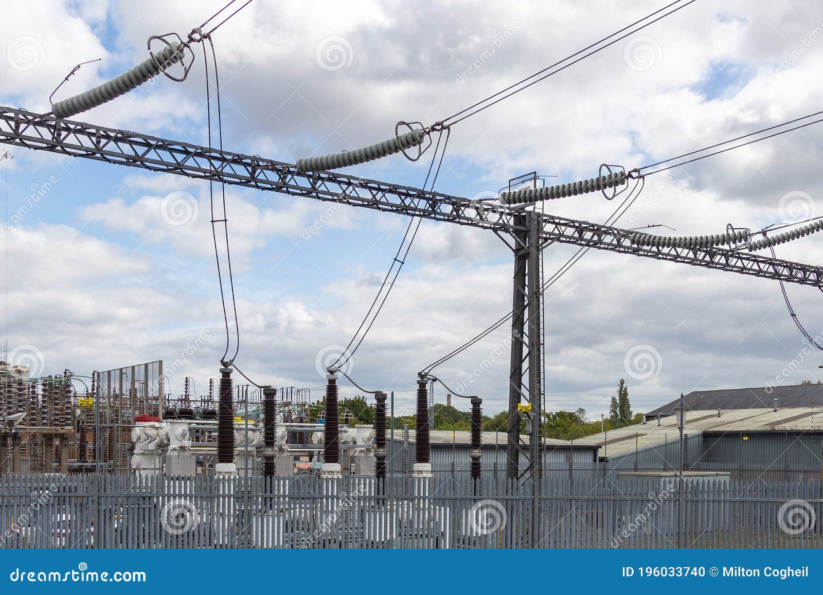 High Voltage Electrical Equipment in a Power Substation Stock Photo ...