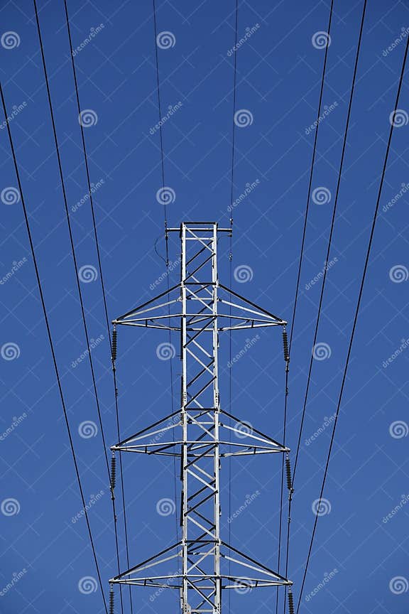High Voltage Electrical Grid Stock Photo - Image of background ...