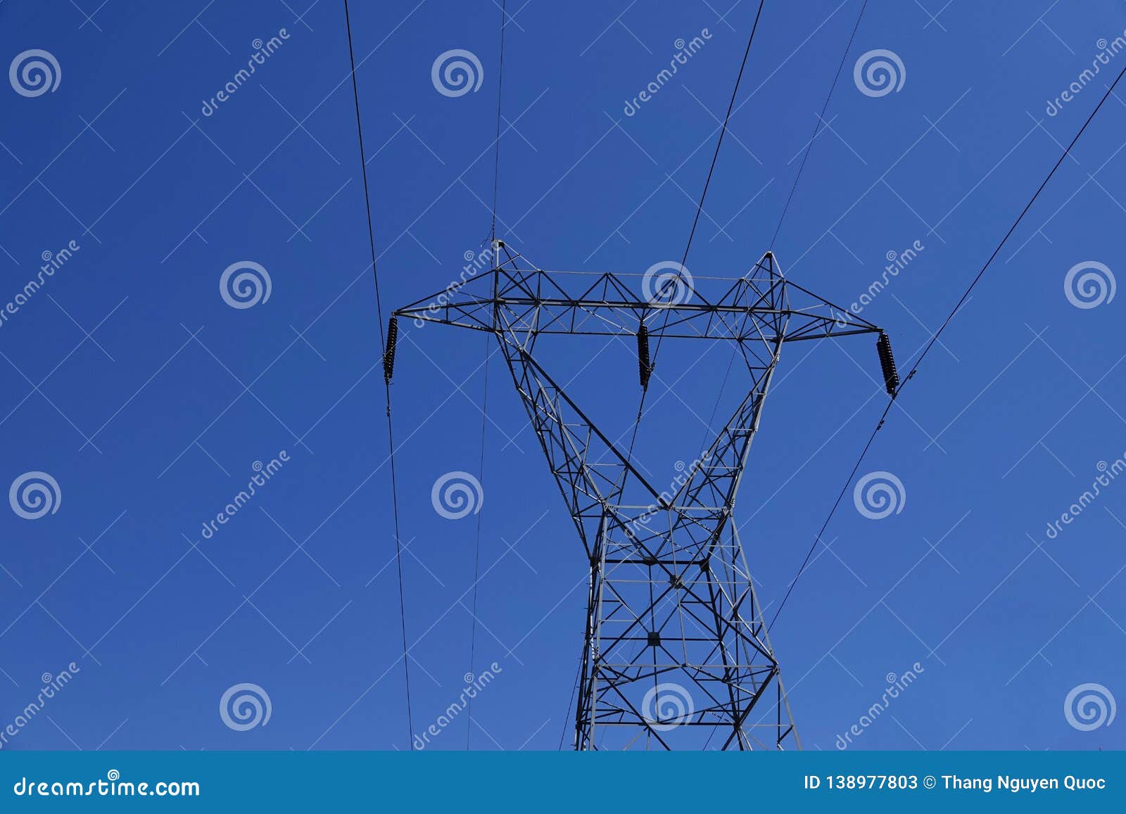 High Voltage Electrical Grid Stock Image - Image of minimalism ...